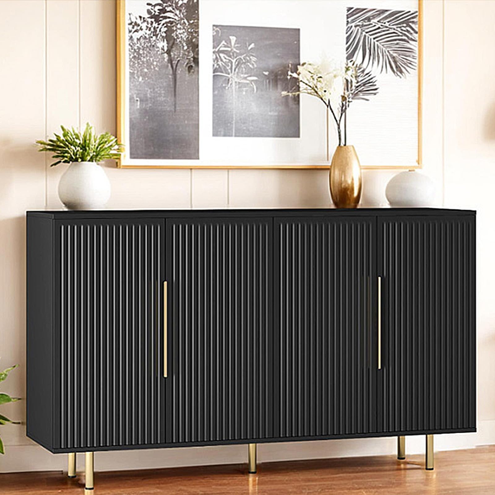 Amazon.com - SICOTAS Sideboard Buffet Storage Cabinet Set of 2, Modern ...