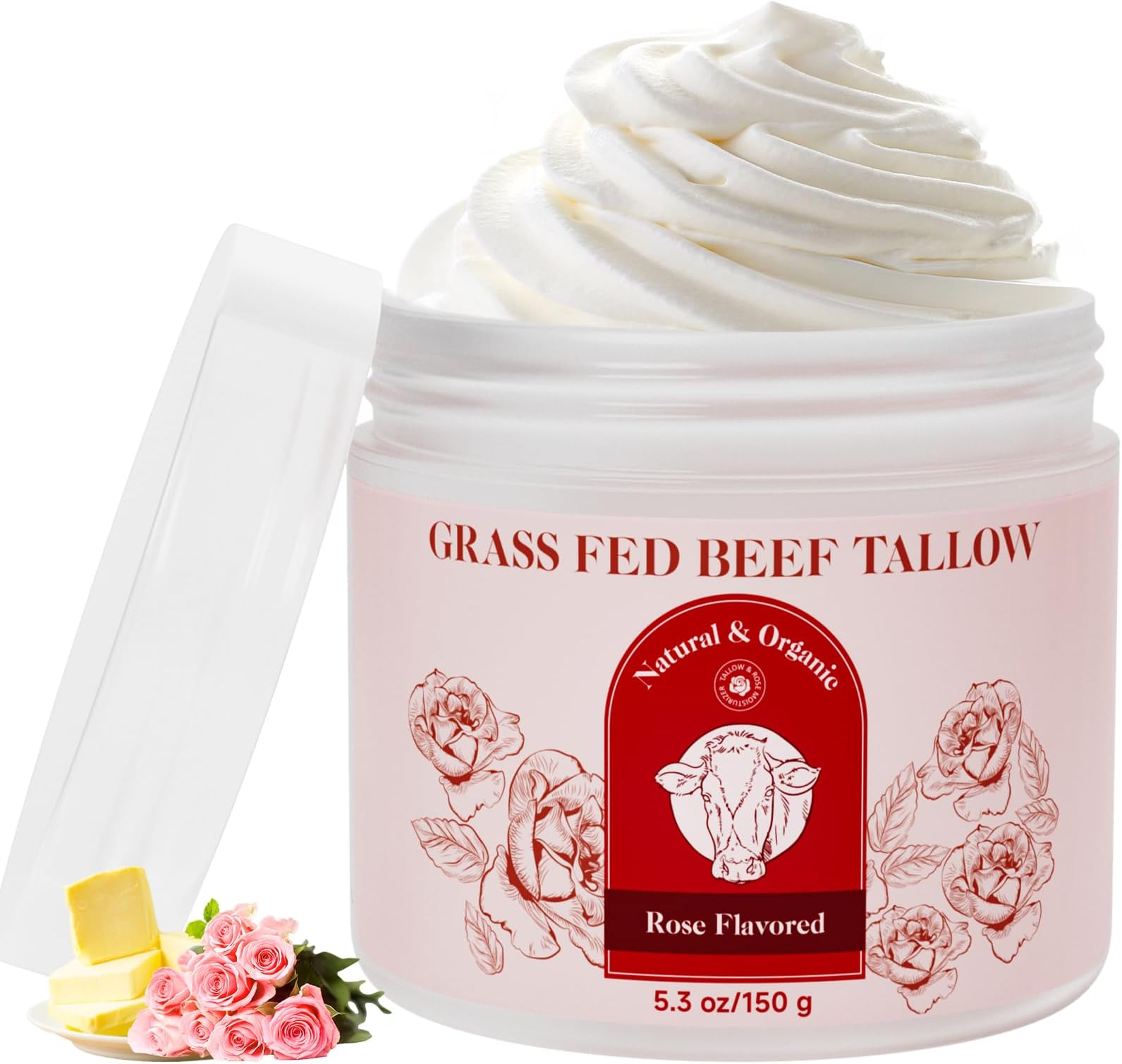 Amazon.com : Beef Tallow for Skin - 4.2oz - Organic Grass Fed Beef ...