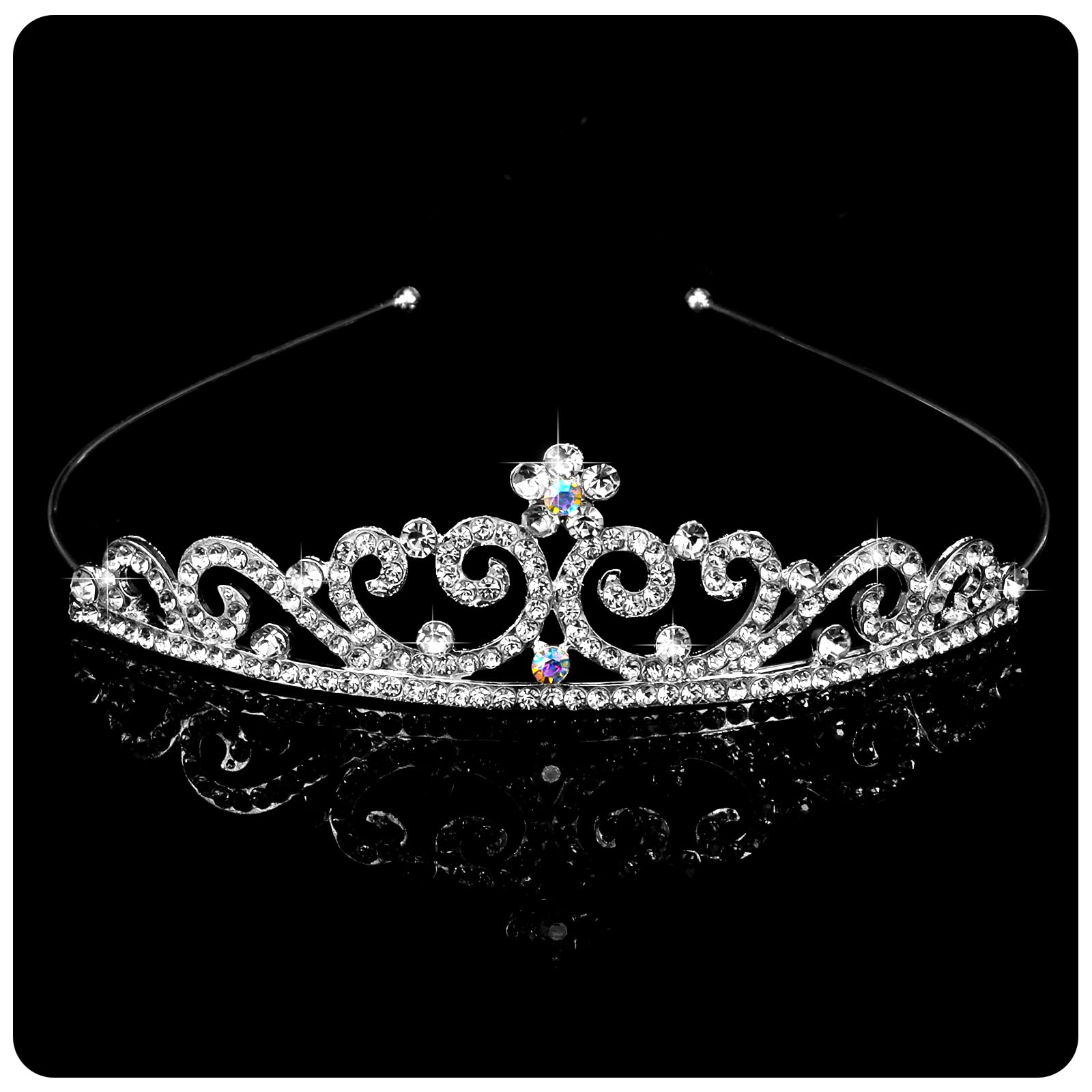 Amazon.com : Vovii Crystal Princess Tiara and Crown for Girls, Small ...