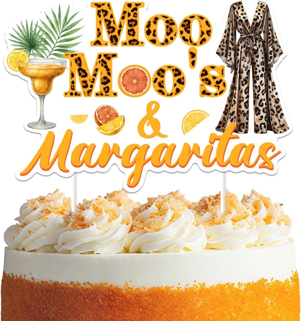 Amazon.com: Moo Moos and Margaritas Cake Topper Cocktail Theme Cake ...