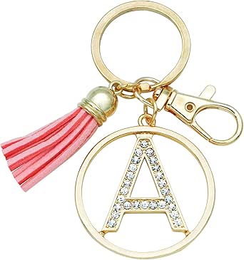 Amazon.com: Elechobby Letter Keychain for Women Purse Charms for ...