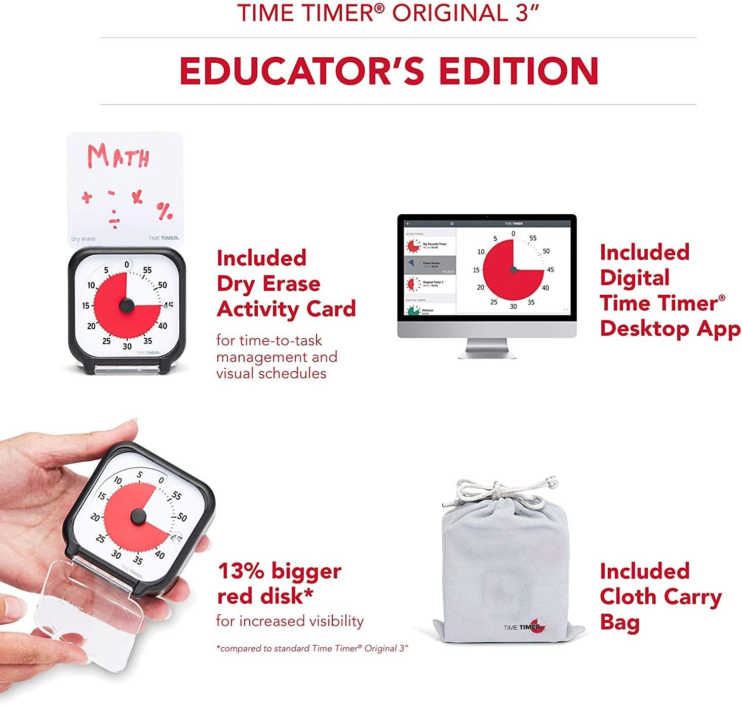 Time Timer 3 inch Visual Timer for Kids Classroom, Sri Lanka | Ubuy