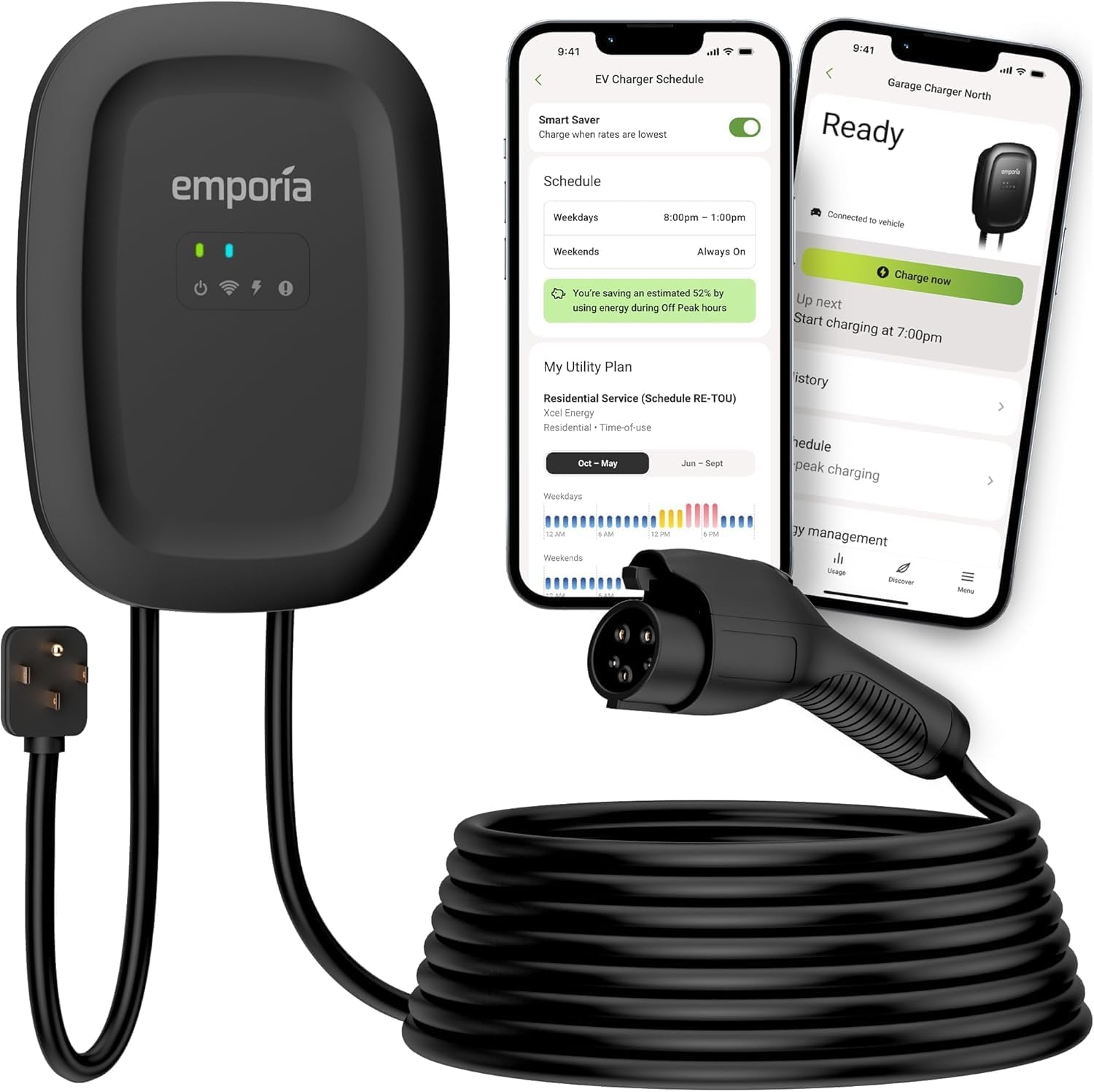 Amazon.com: EMPORIA Level 2 EV Charger w/ J1772 Connector — 48 Amp ...
