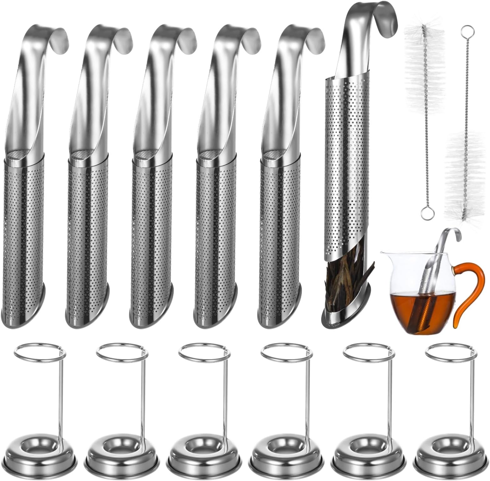 Amazon.com: Tea Ball Infusers Set Includes 2 Pieces Long-Handle Tea ...