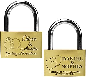 Personalized Engraved Name Brass Padlock – Custom Love Locks with Names ...