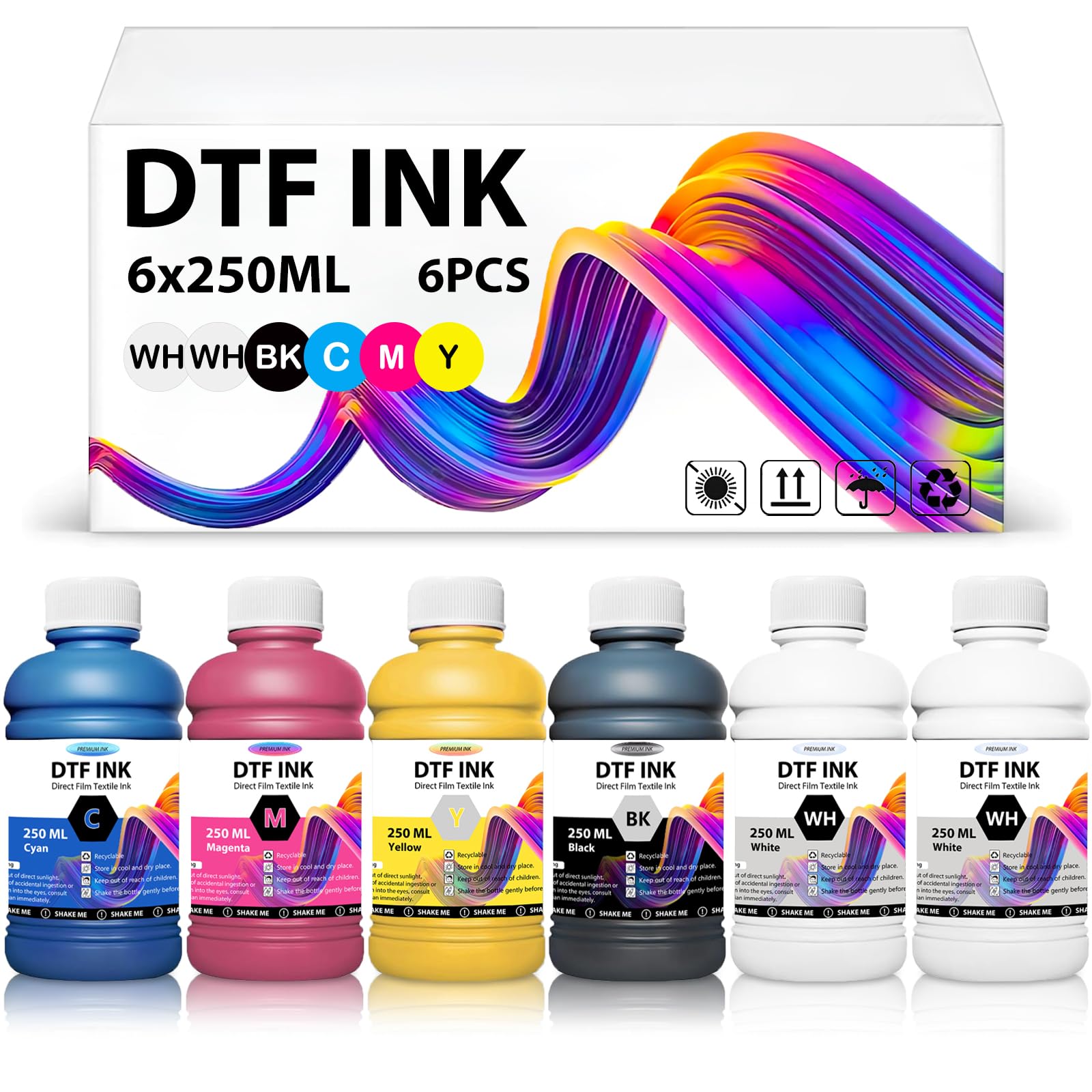 Amazon.com: Kminoteh DTF Ink 1500ML DTF Transfer Ink for PET Film ...