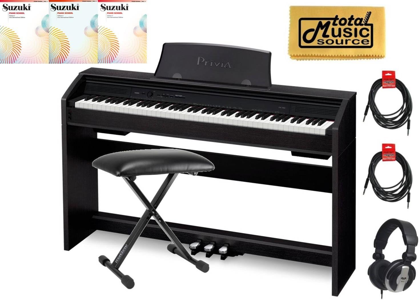 Casio Privia PX350 BK 88 Note Digital Piano Keyboard COMPLETE HOME ...