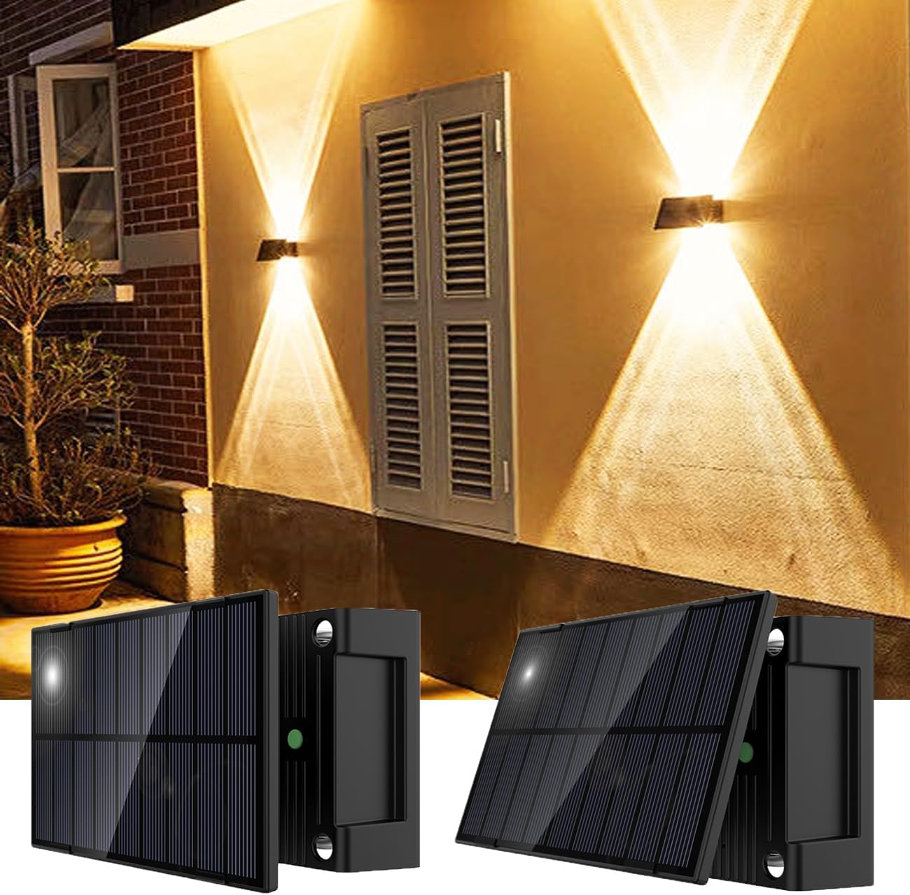 Weinsamkeit Lampada da parete a energia solare, Faro LED Esterno con ...