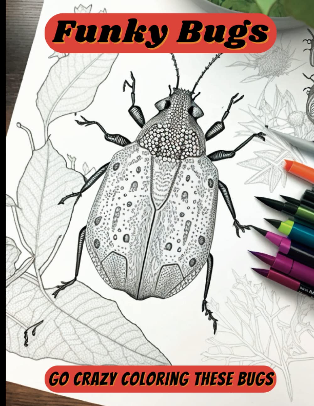 Amazon.com: Funky Bugs Coloring Book: Featuring 50 pages of amazing ...