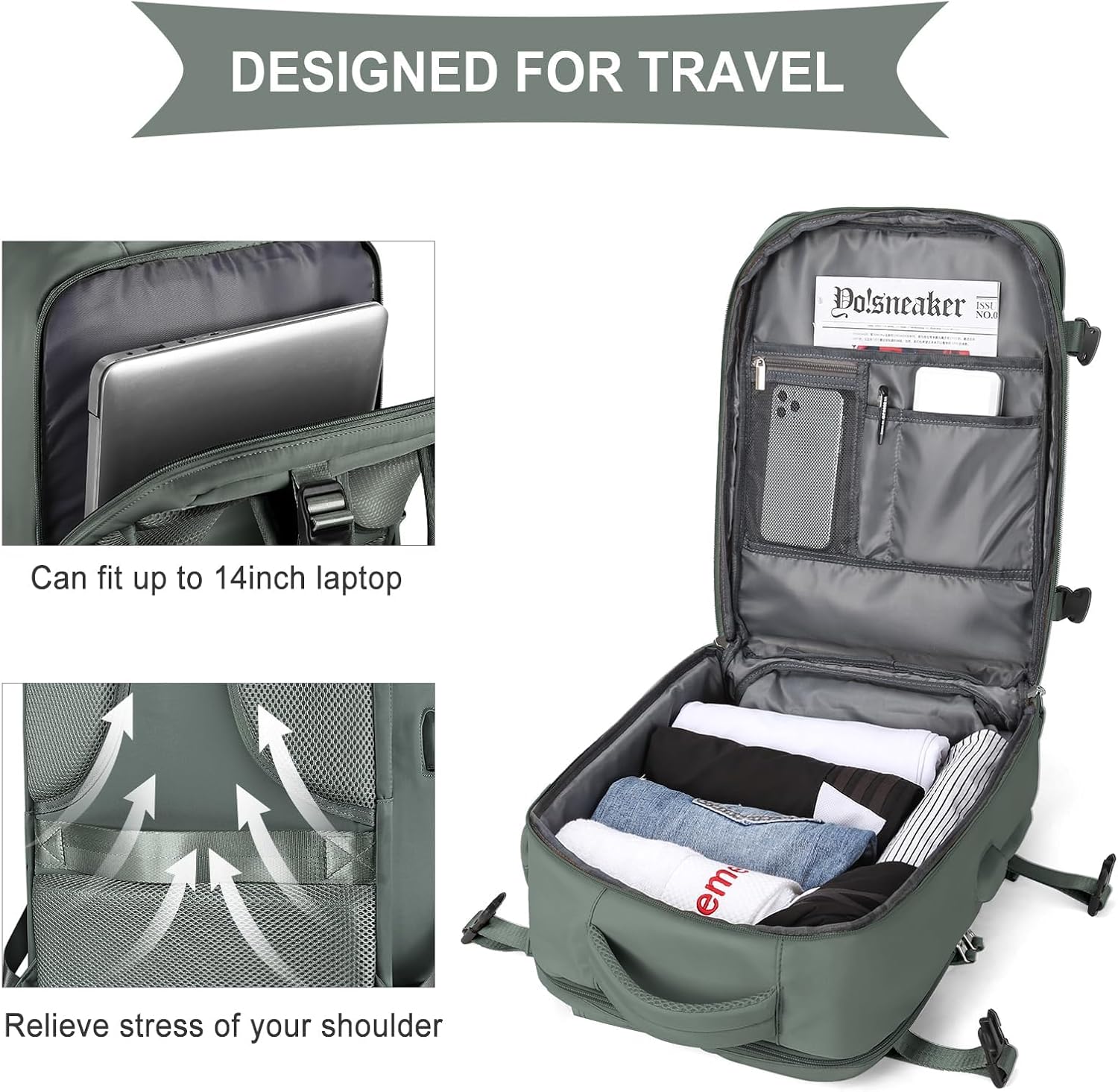 Offerte Prime : SZLX Zaino da Viaggio grande Zaino Ryanair 40x30x20 Sottovuoto Donna da ...