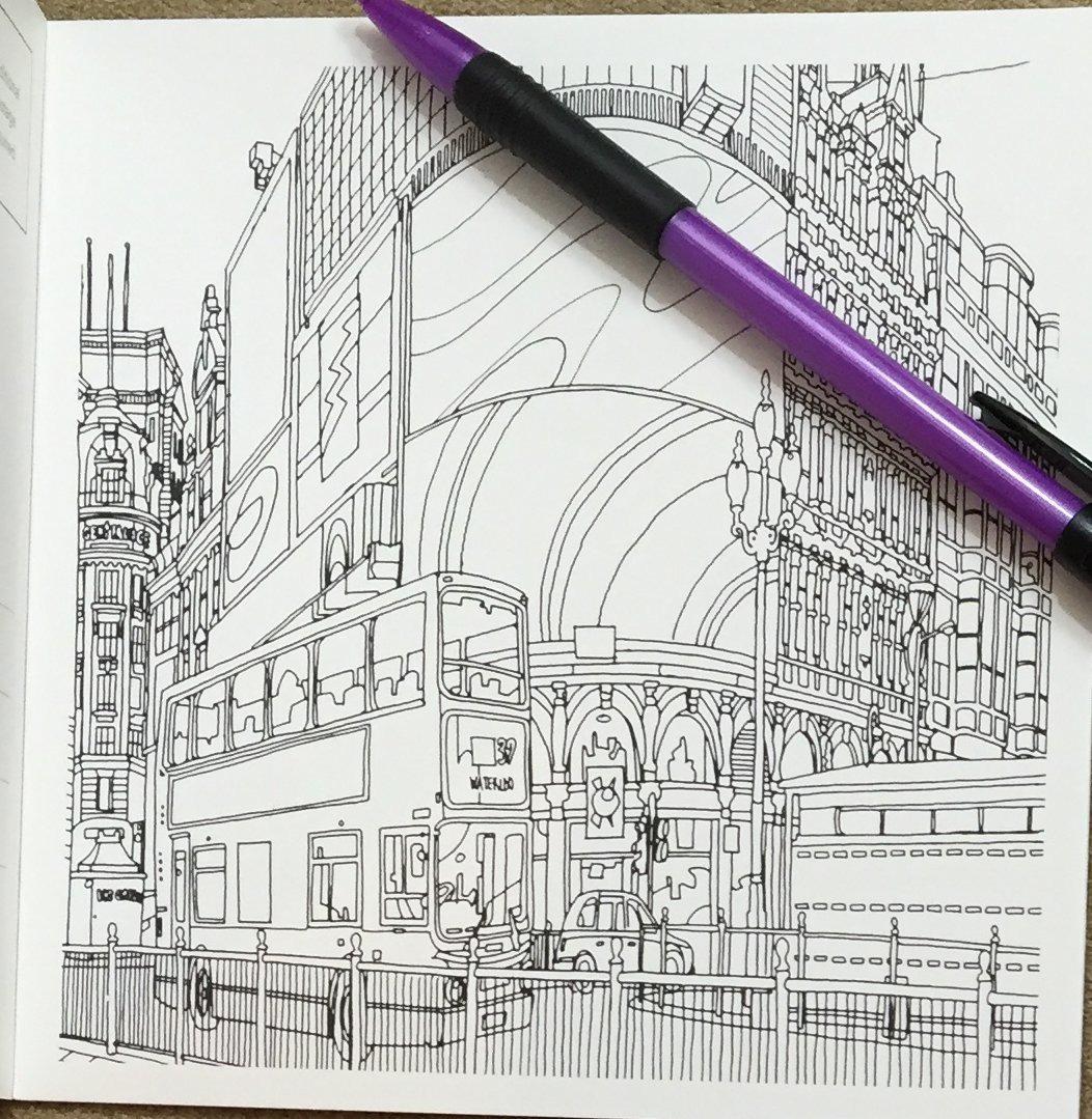 Amazon.com : Fantastic Cities: 20 Postcards to Color (Adult Coloring ...