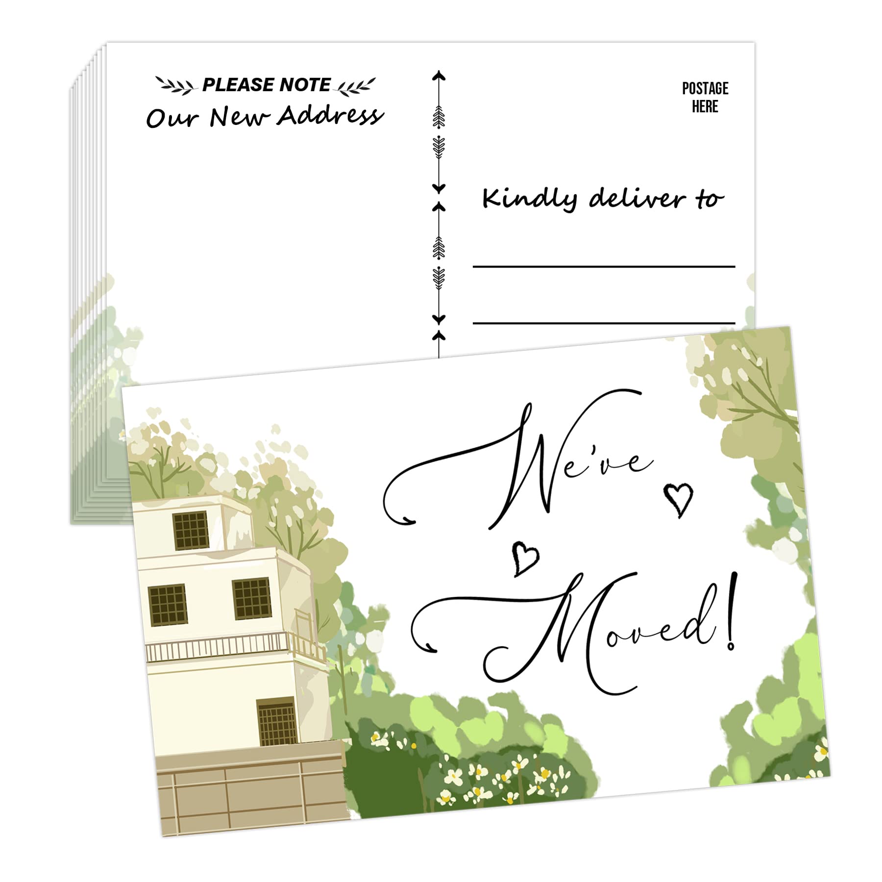 Amazon.com : We've Moved - Moving Announcement Postcards 4 x 6 Inch ...