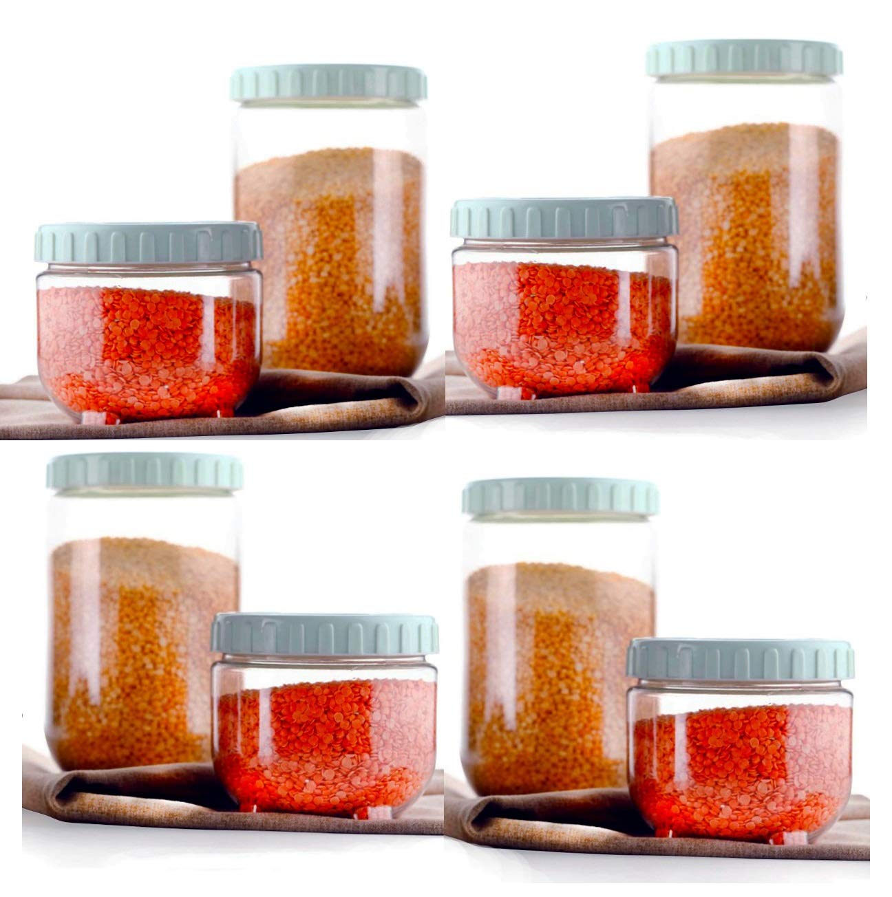 Buy Machak Interlock Airtight Plastic Storage Container Set Transparent ...