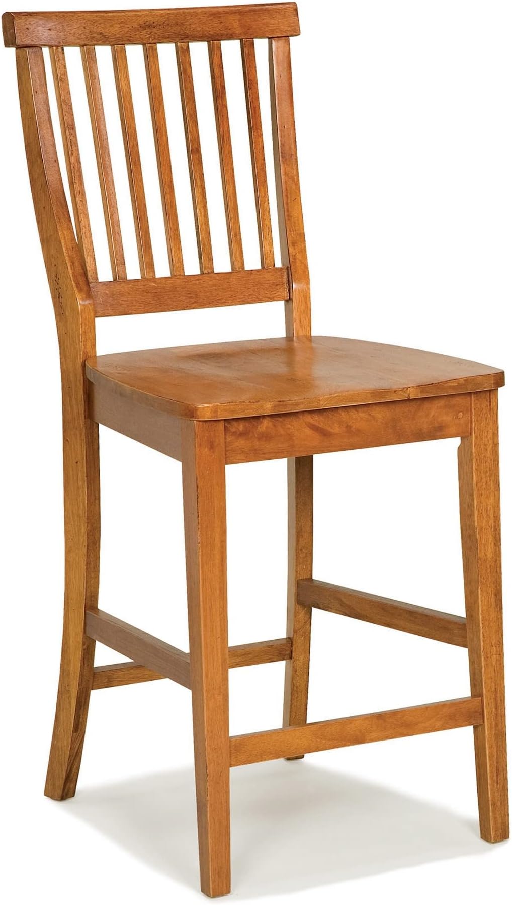 Amazon.com: Home Styles Wood Counter Stool with Slat Backs and Black ...