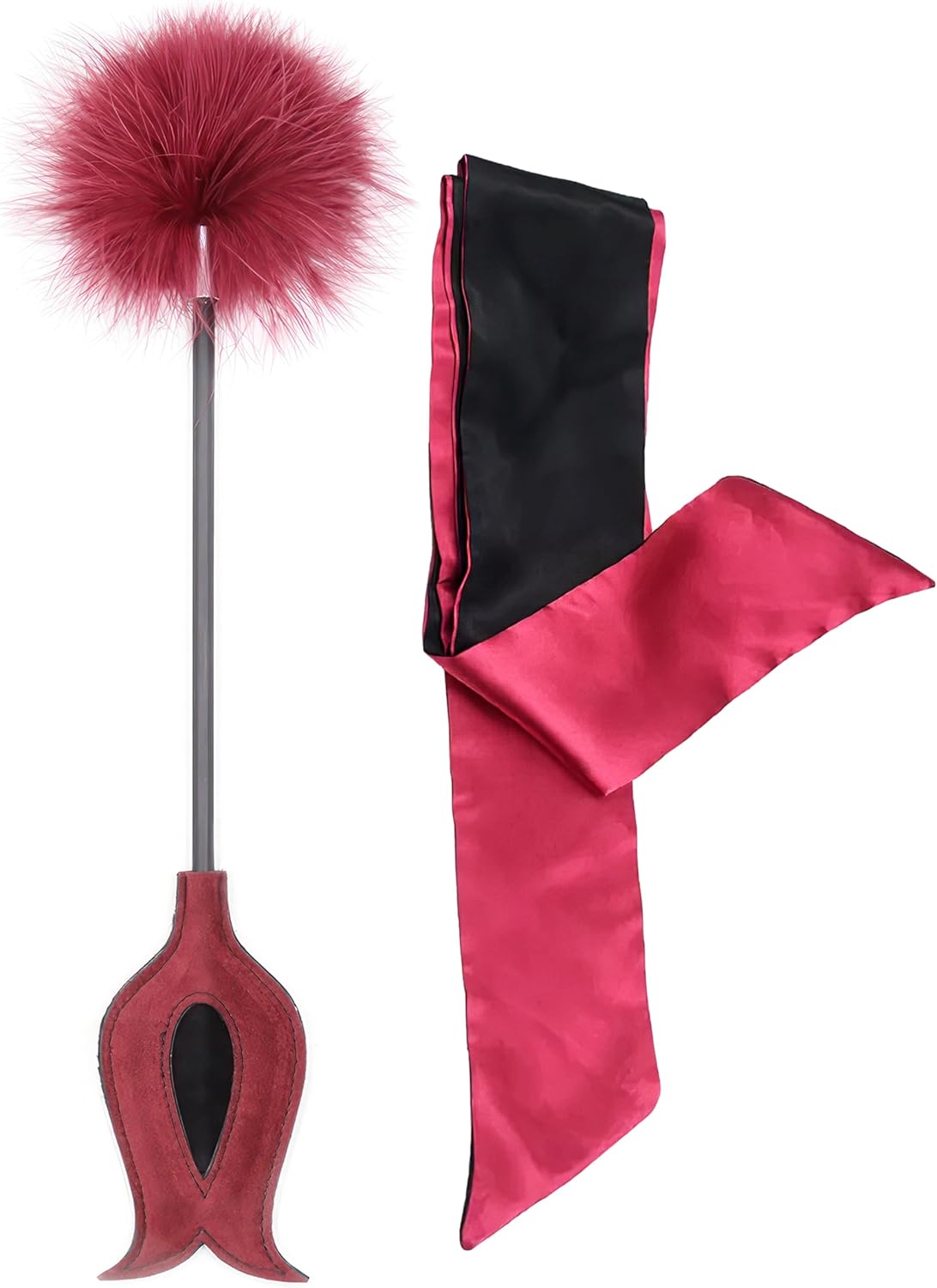 Amazon.com: Sex Blindfold for Adult Couples Red 59" Adult Feather ...