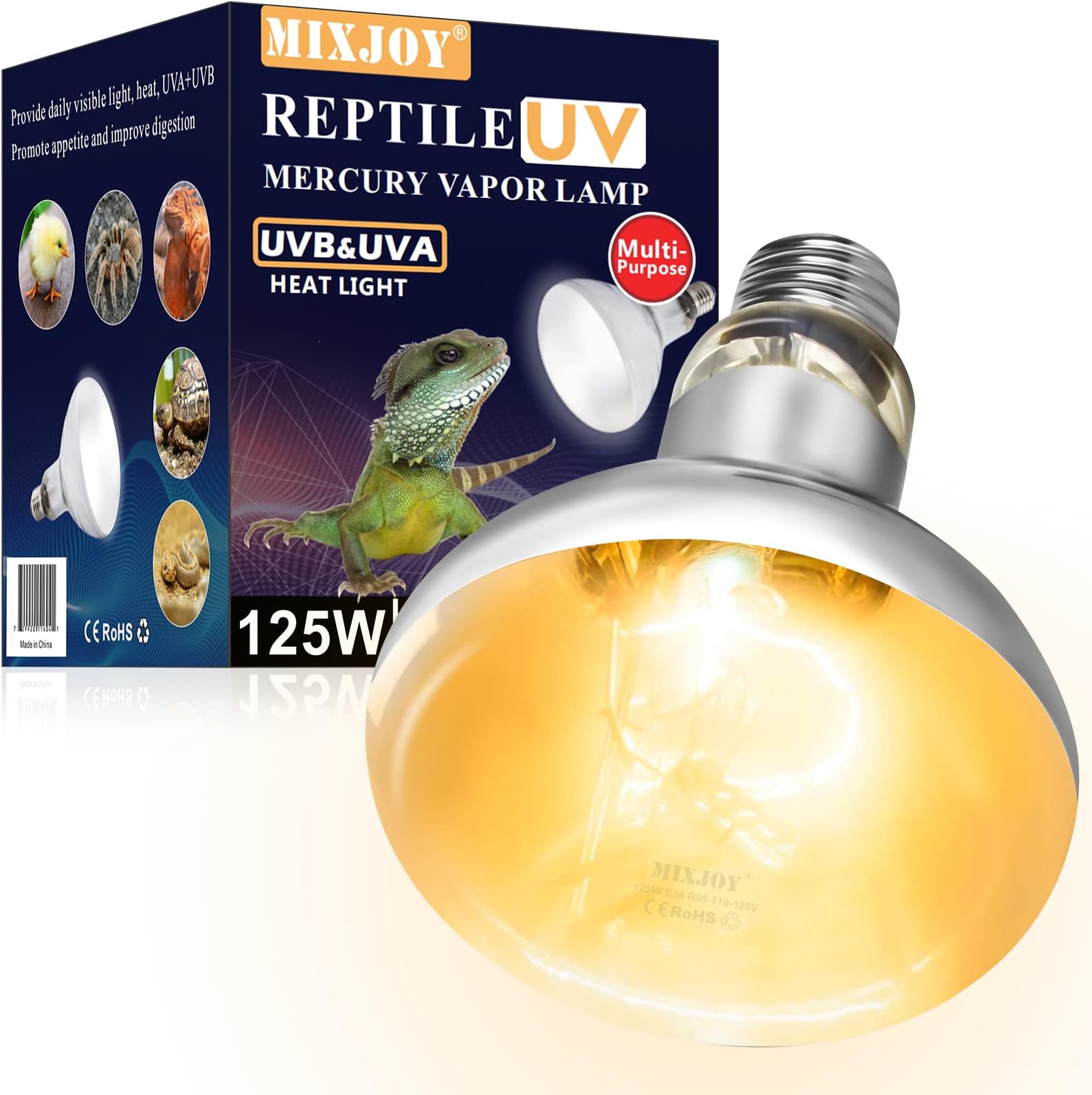 Amazon.com : Zoo Med PowerSun UV Bulb 160 Watt : Pet Habitat Heat Lamps ...