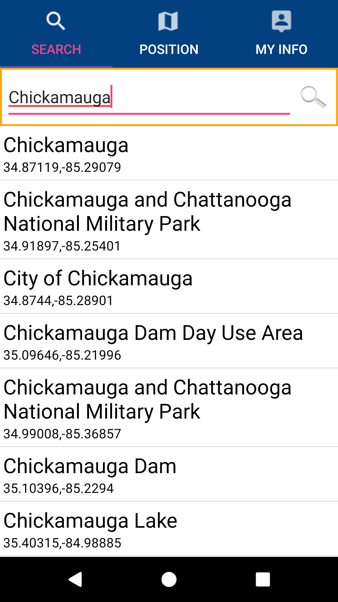 Aplicación Chickamauga lake Fishing Chart en Amazon Appstore