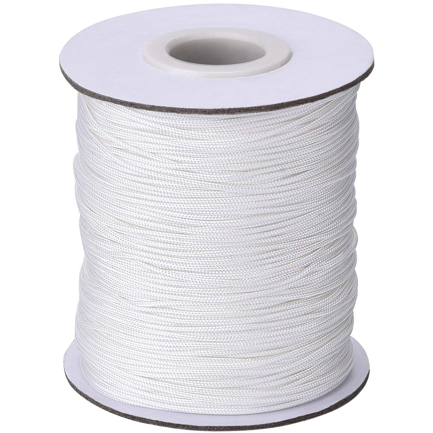 197 Yards/Roll White Braided Shade Lift Blinds Cord- White Polyester ...