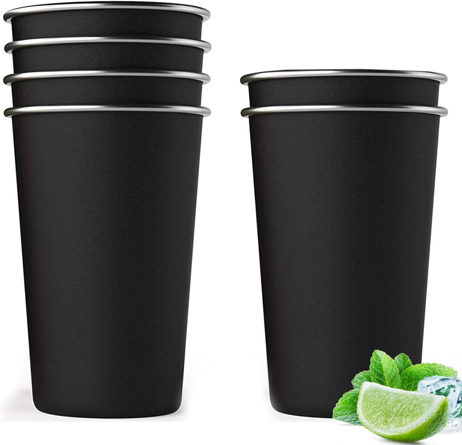 Vasos de agua de aluminio, juego de 6, diferentes colores, para niños y ...