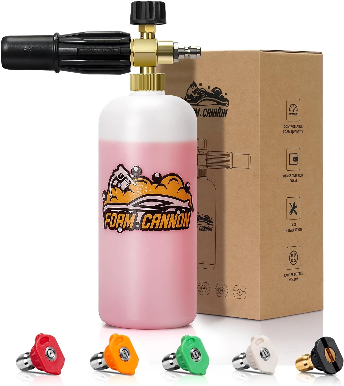 Amazon.com: SOFIPE Foam Cannon Kit, 1L Bottle Snow Foam Cannon with 5 ...