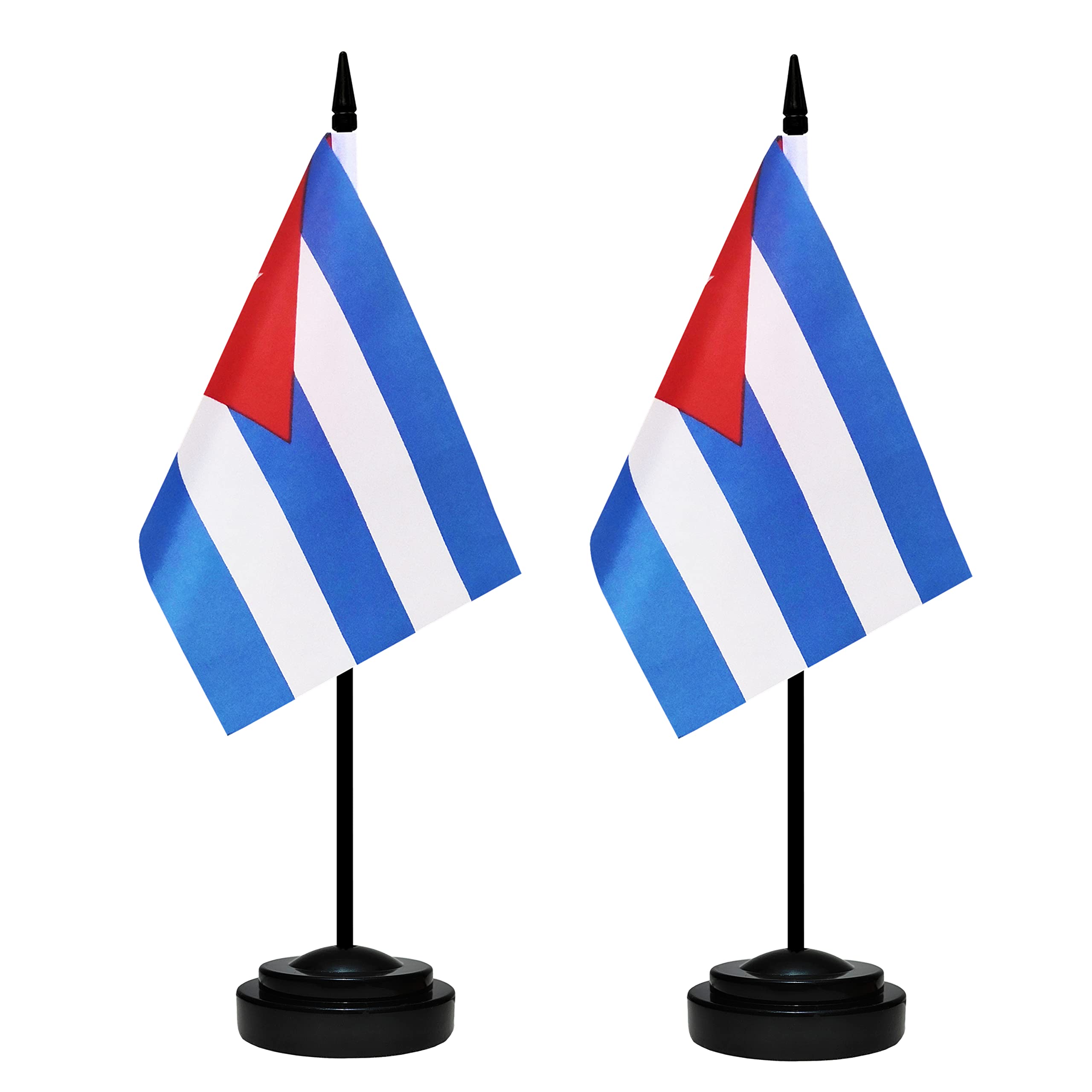 Amazon.com: Cuba Desk Flag Set, 2 Pack Cuban Table Office Flags, Small ...