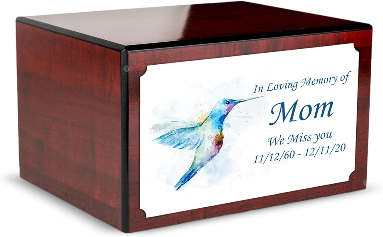 Amazon.com: GetUrns Heritage Adult Cherry Wood Cremation Urn Box for ...