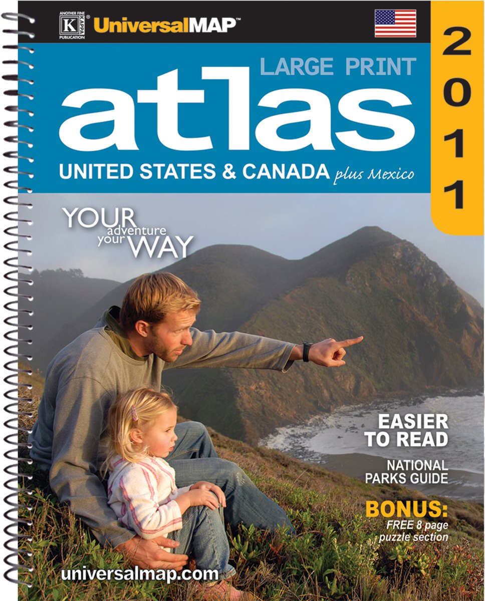 Large Print North America Atlas: Universal Map: 9780762567829: Amazon ...