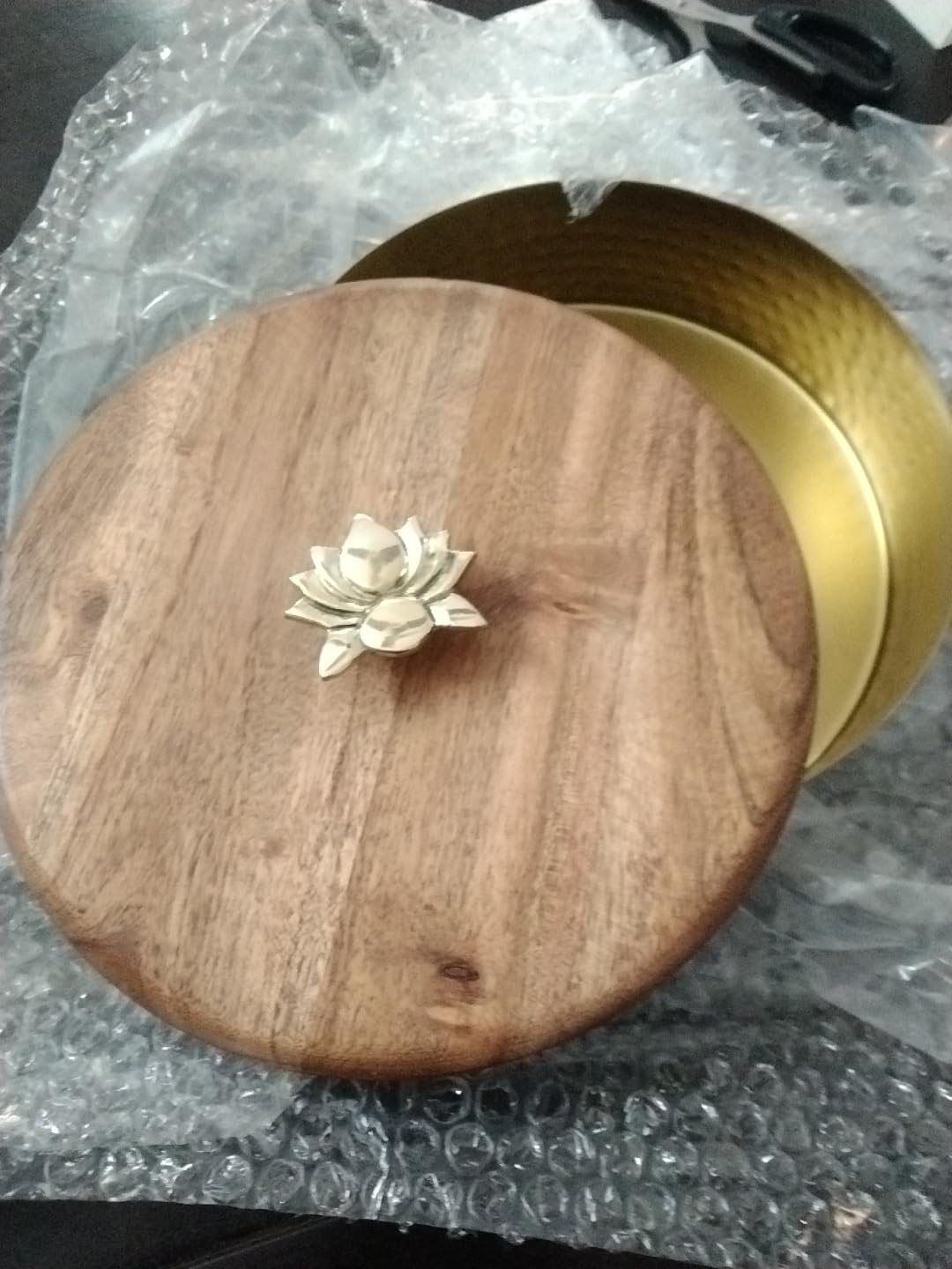 Buy AD ARTS Indian Essence Brass Roti Box | Chapati Hotcase Box with ...