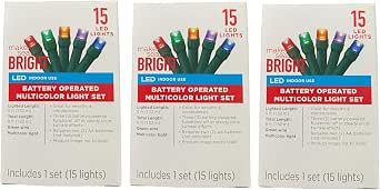 Amazon.com: Walgreens 15 LED Battery Operated Multicolor Light Set, 5 ...