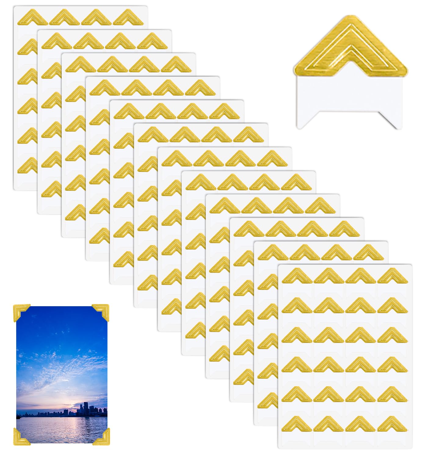 Amazon.com: 240 Pieces Photo Corners Self Adhesive Photo Corner ...