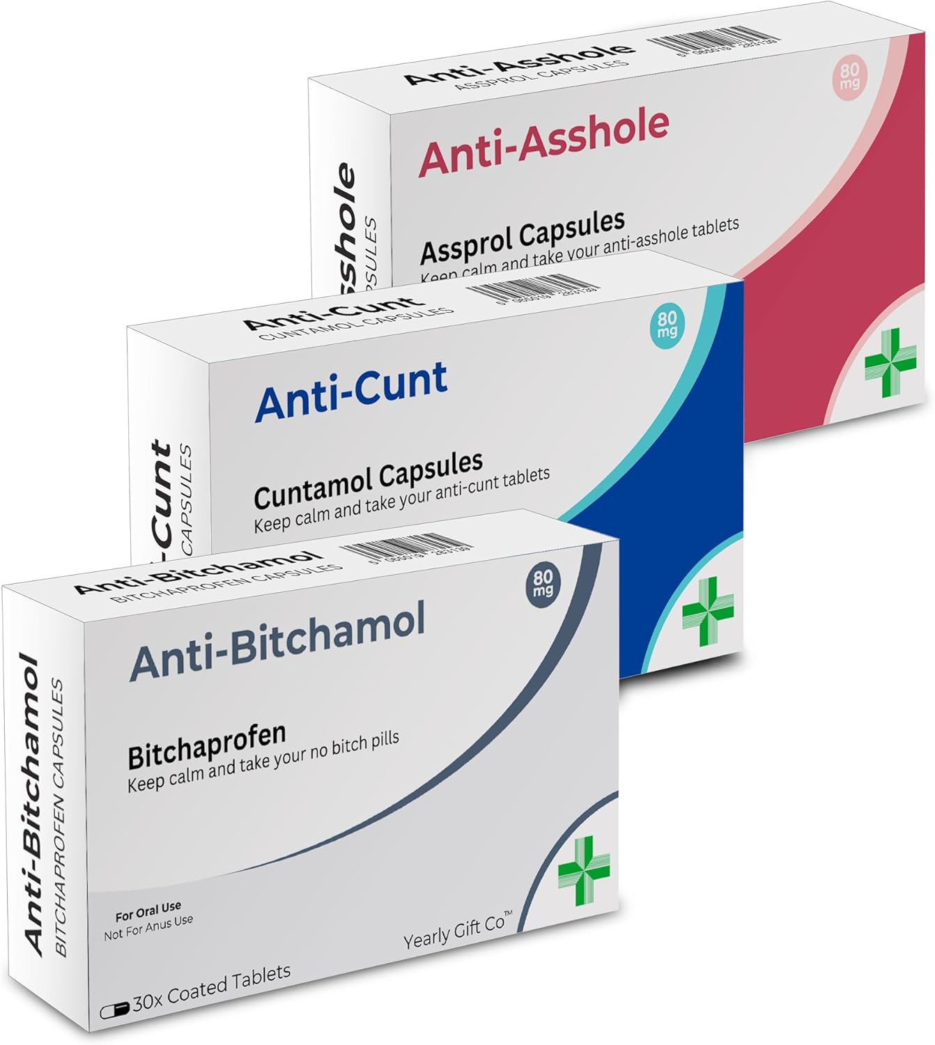 3 PCS Funny Joke Pill Box Gag Gifts - Fill Your Own Treats Rude Gifts ...
