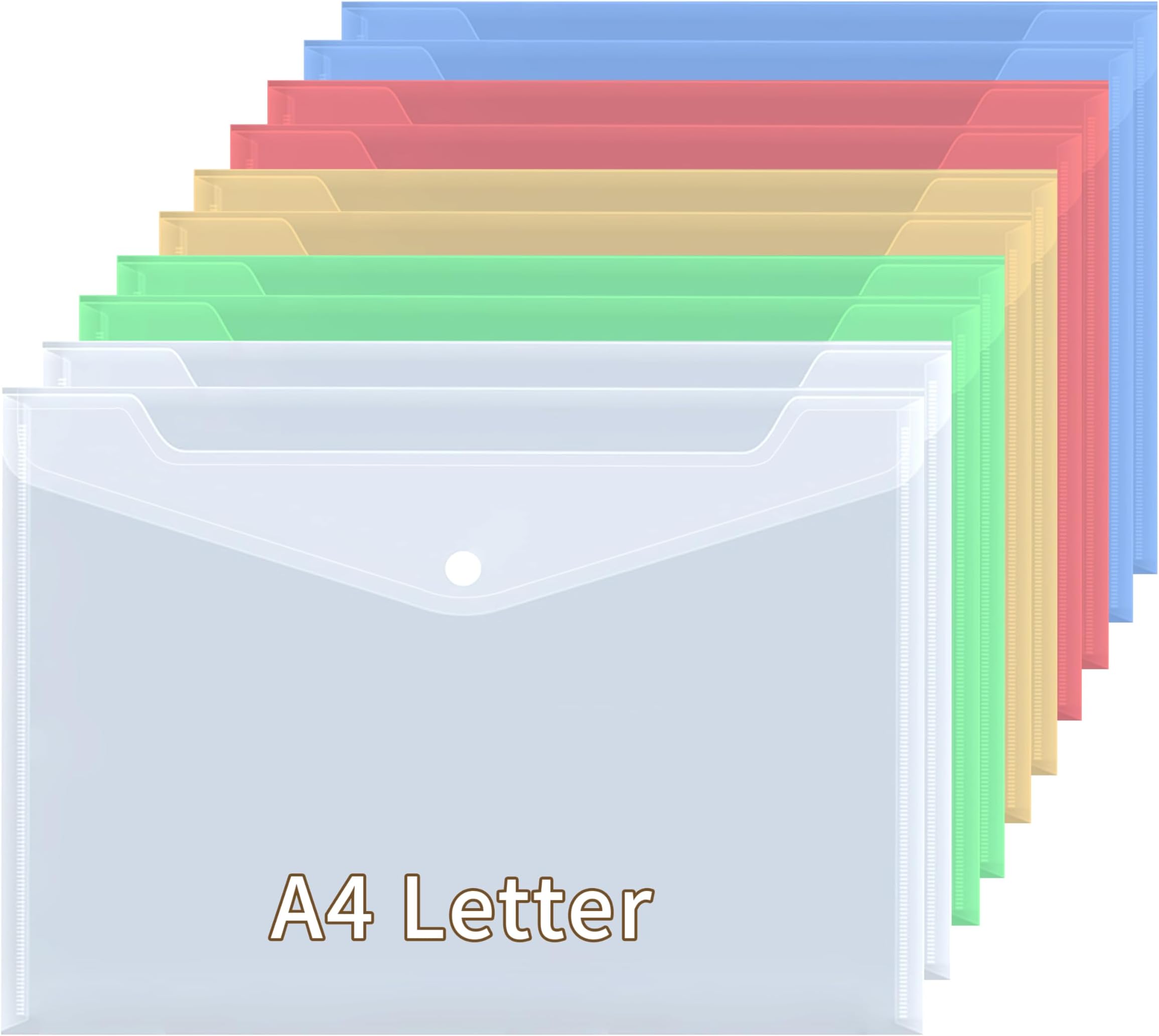 Amazon.com : File Folders Plastic Envelopes Poly Envelope Folder with ...