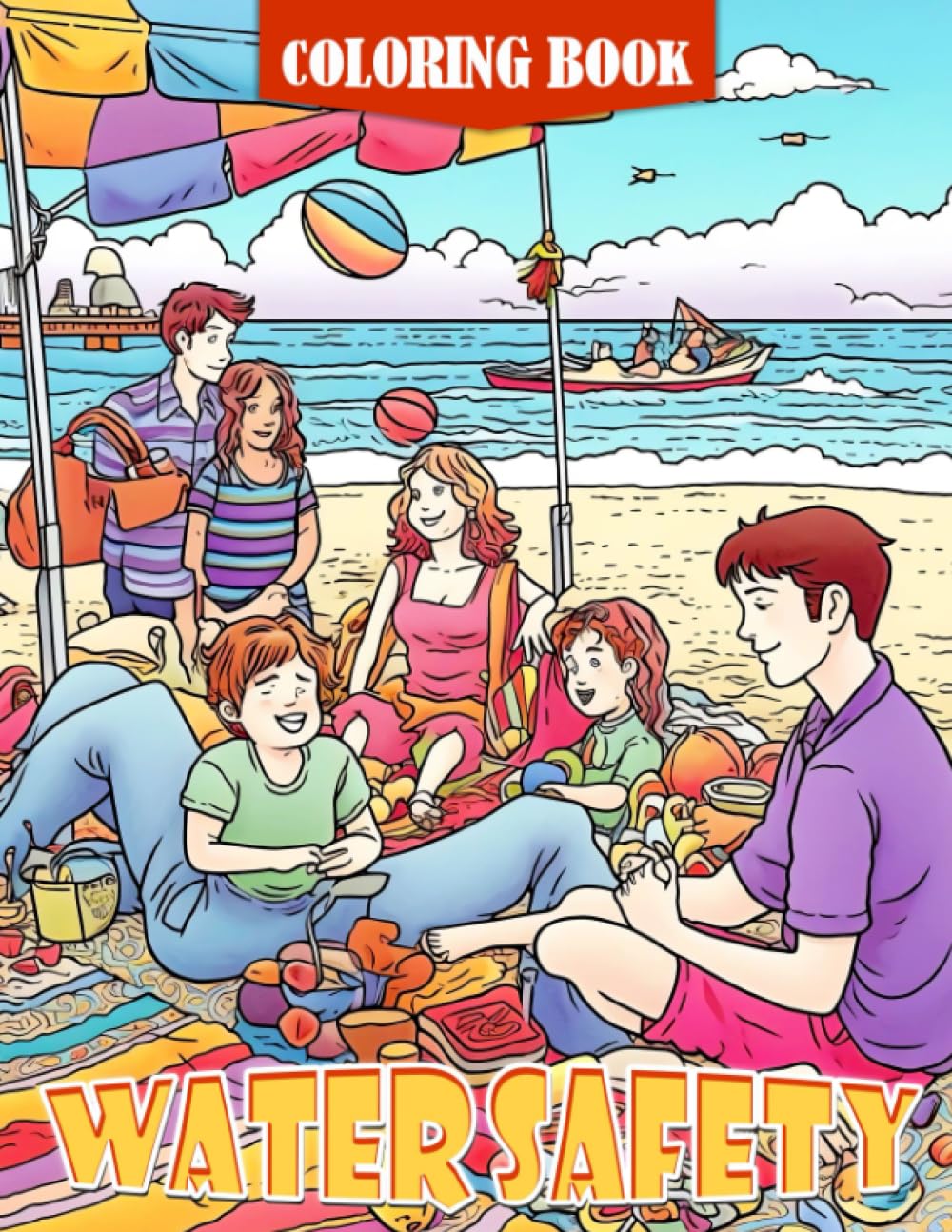 Water Safety Coloring Book: Dive into Fun and Learn Essential Water ...