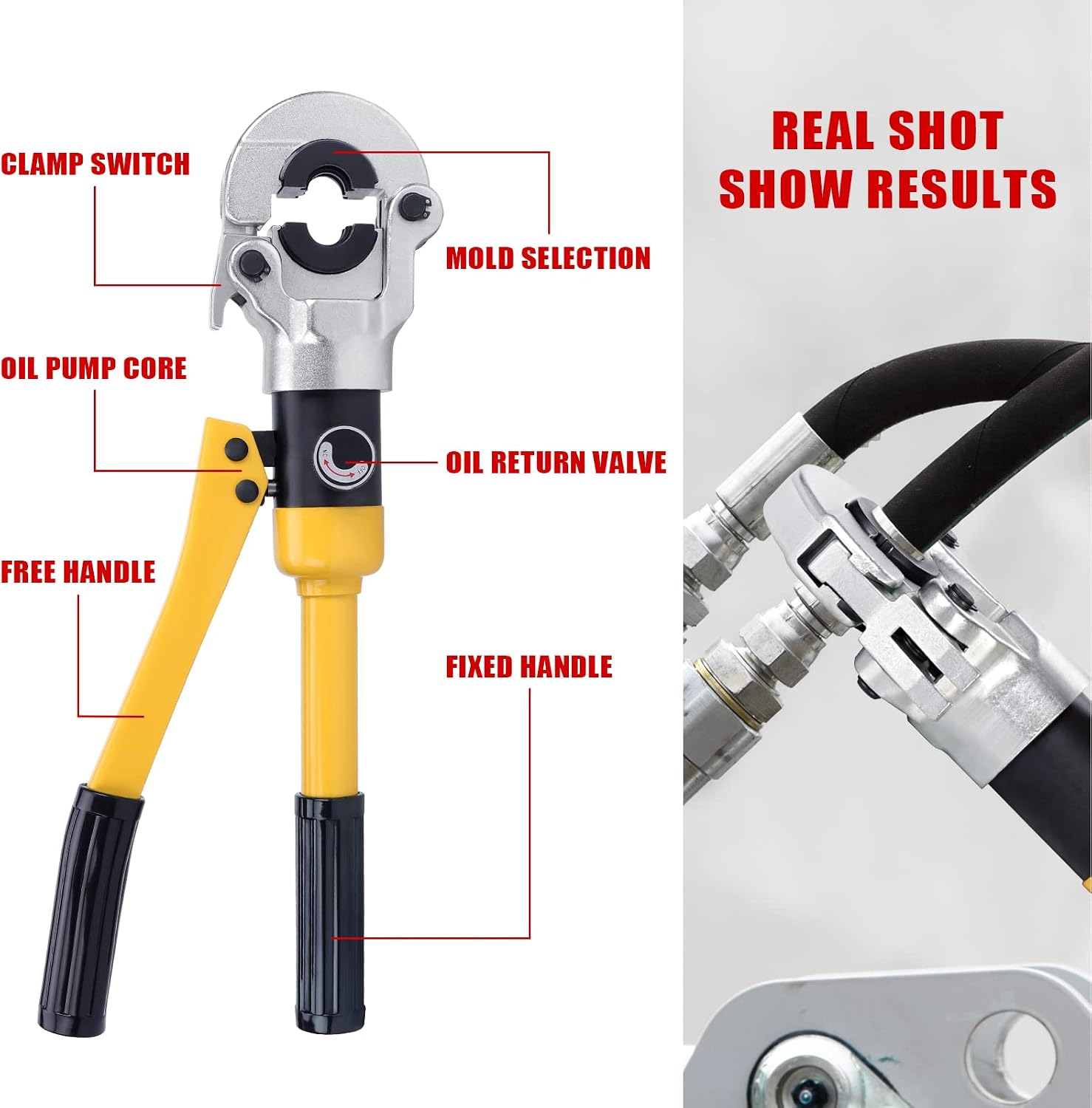 WiMas Hydraulic Pipe Crimping Pliers Tube Pressing Tongs with TH ...