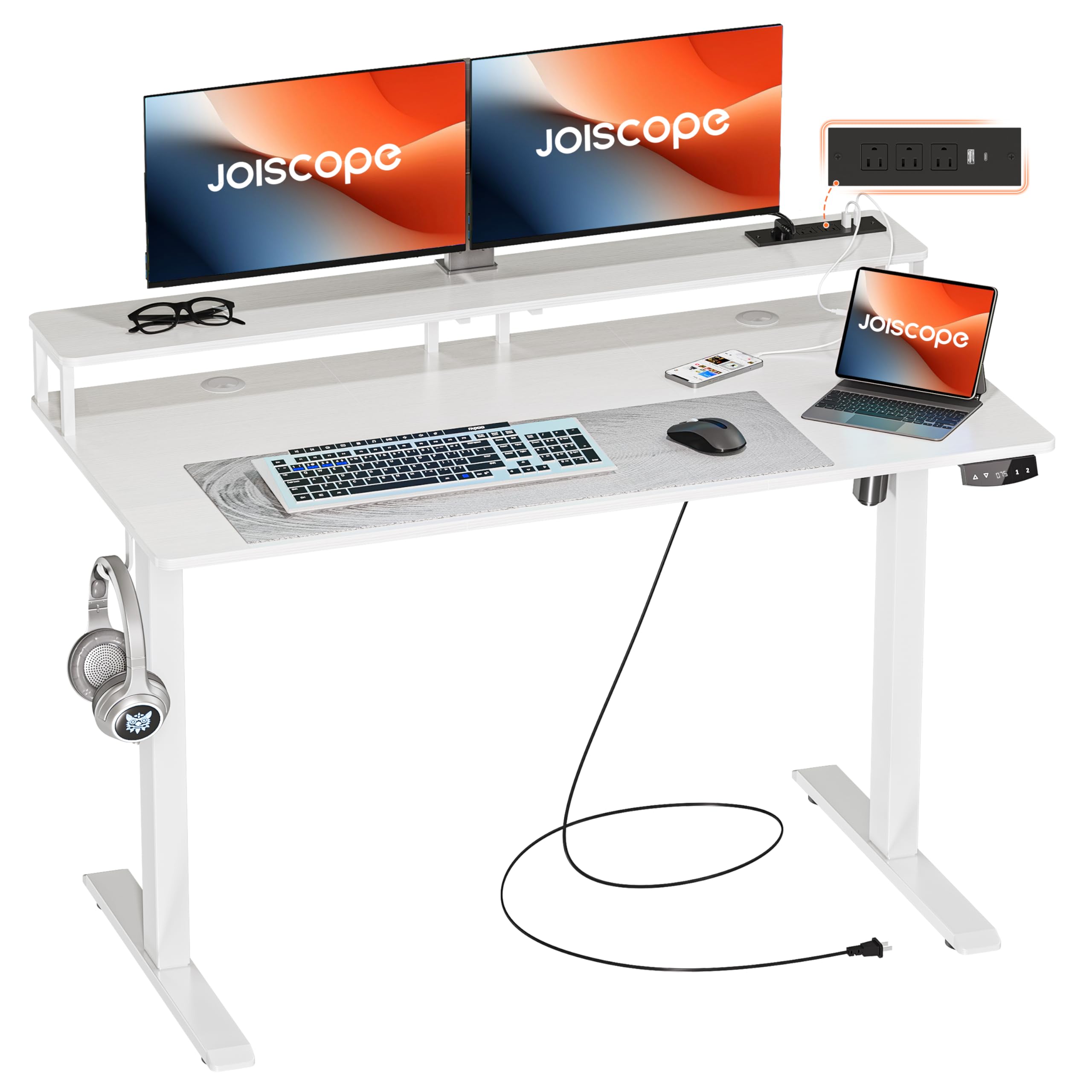 Amazon.com: JOISCOPE 48 x 24 inch Adjustable Electric Standing Desk ...