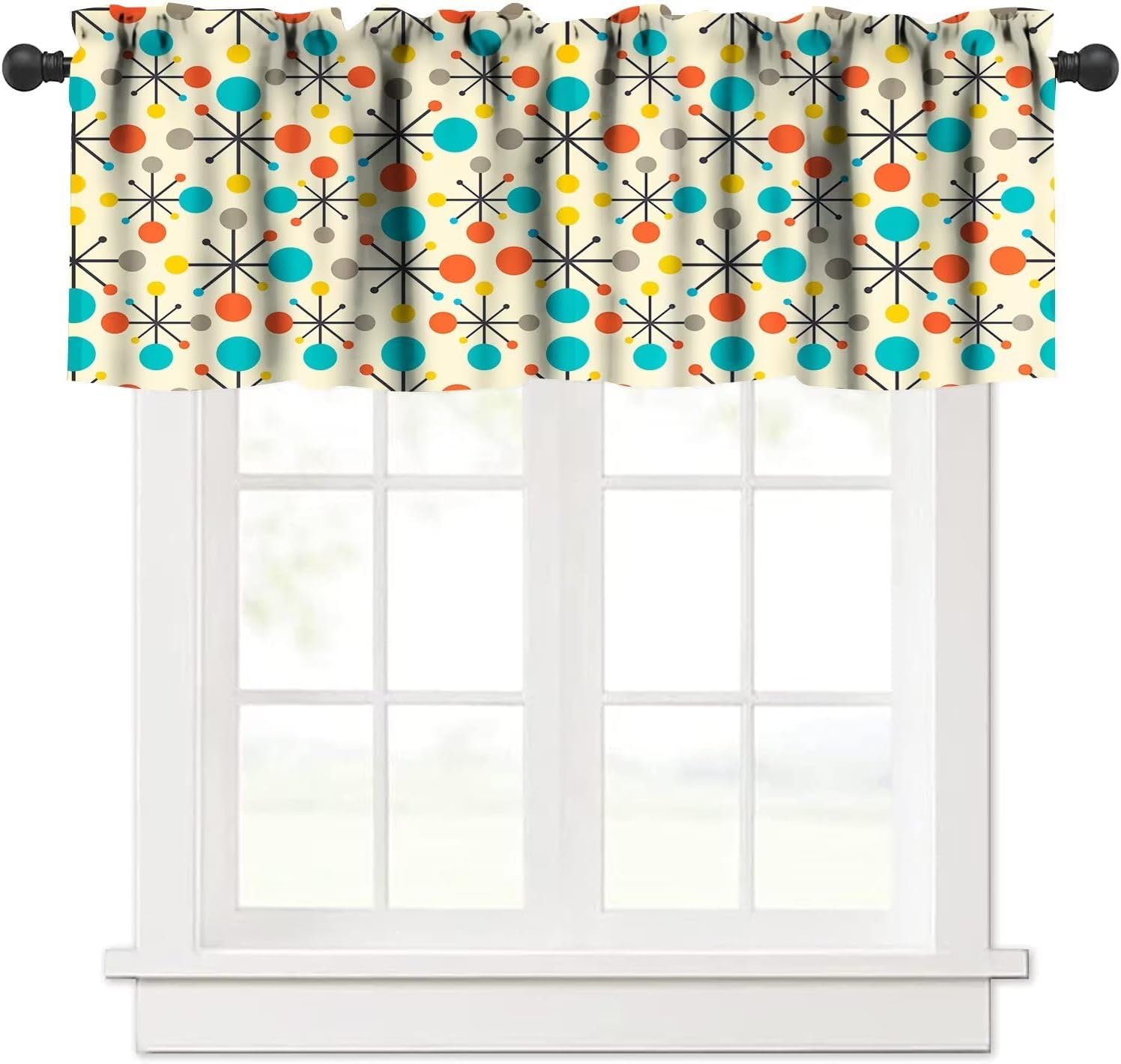 Amazon.com: JESTRONRY Abstract Geometric Window Valance,Mid Century ...