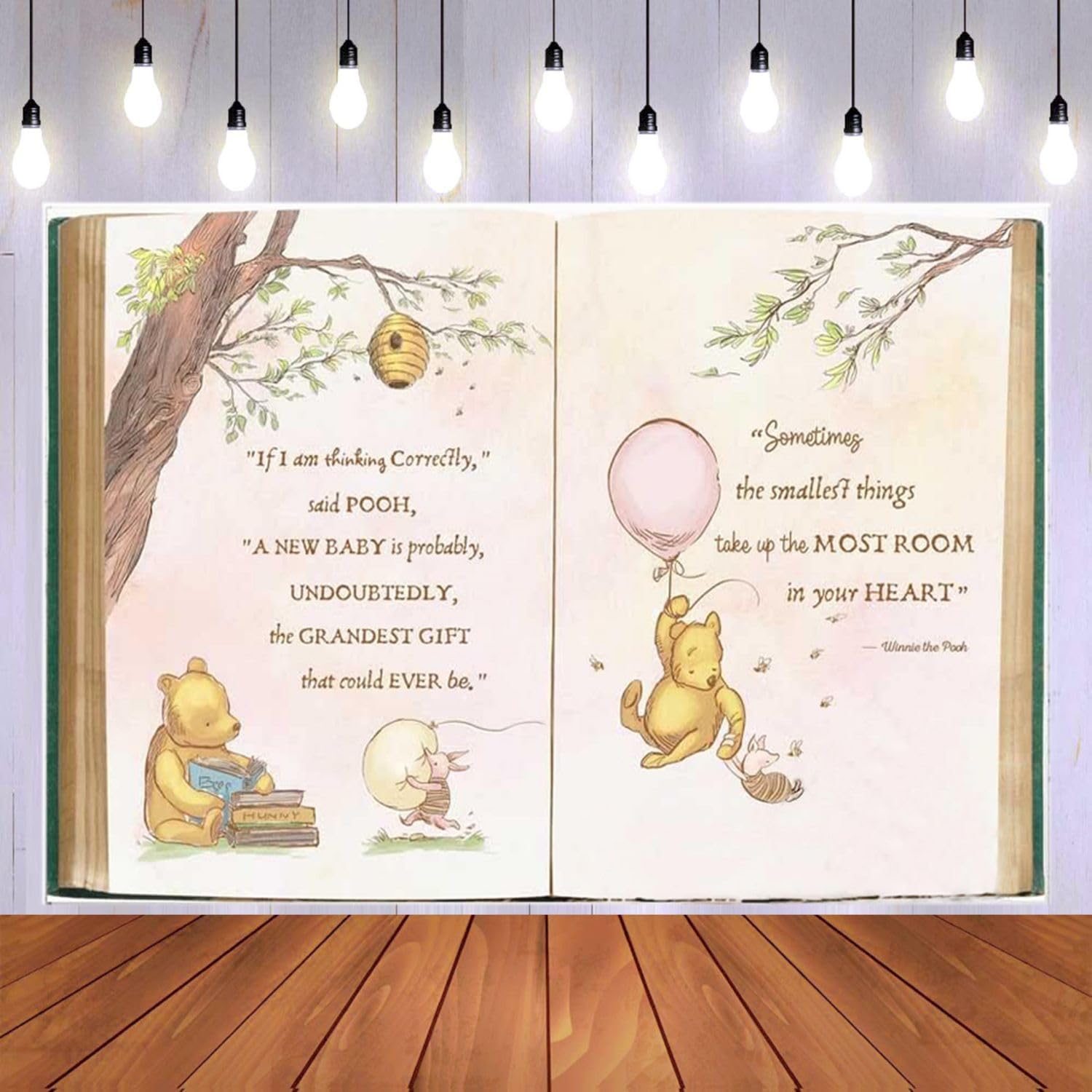Amazon.com : xaaqaa Classic Winnie Cartoon Anime Backdrop for Baby ...