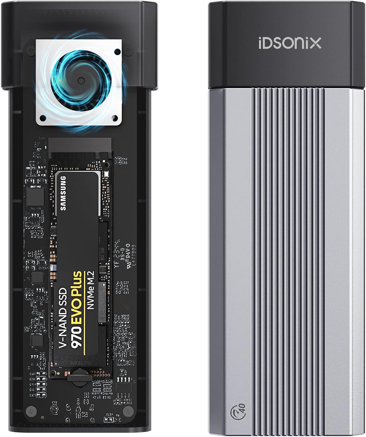 Amazon.com: iDsonix 40Gbps M.2 NVMe SSD Enclosure for Thunderbolt 3/4 ...