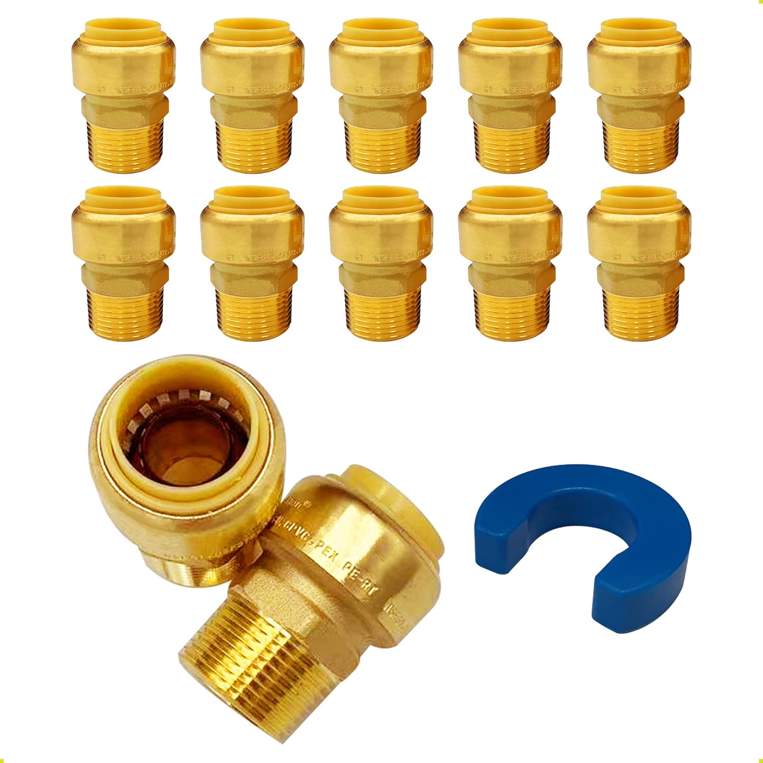 Amazon.com: Straight Connector Plumbing Fitting, Straight Coupling ...