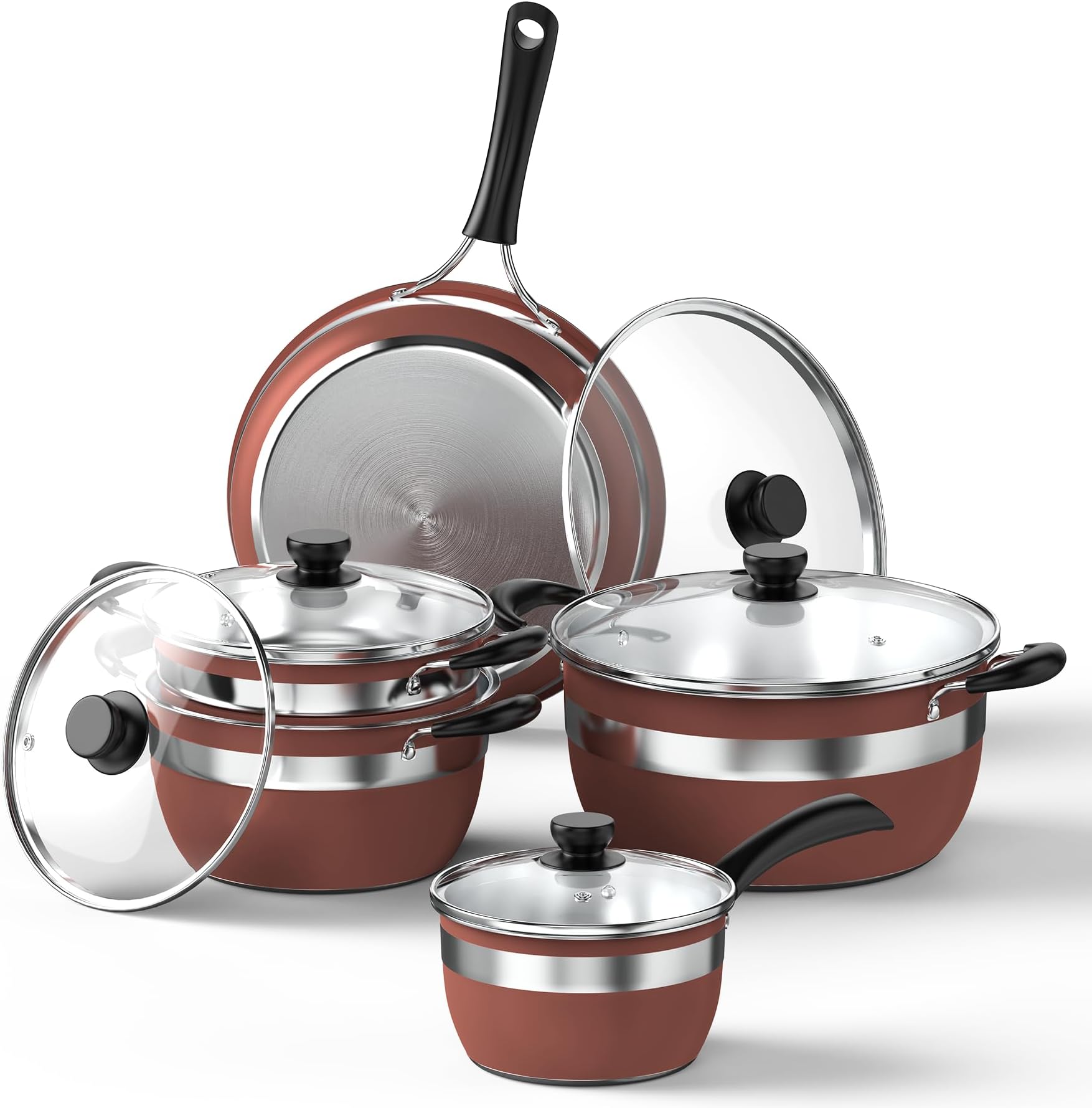 Amazon.com: Paris Hilton Stainless Steel Pots and Pans Set with Stay ...