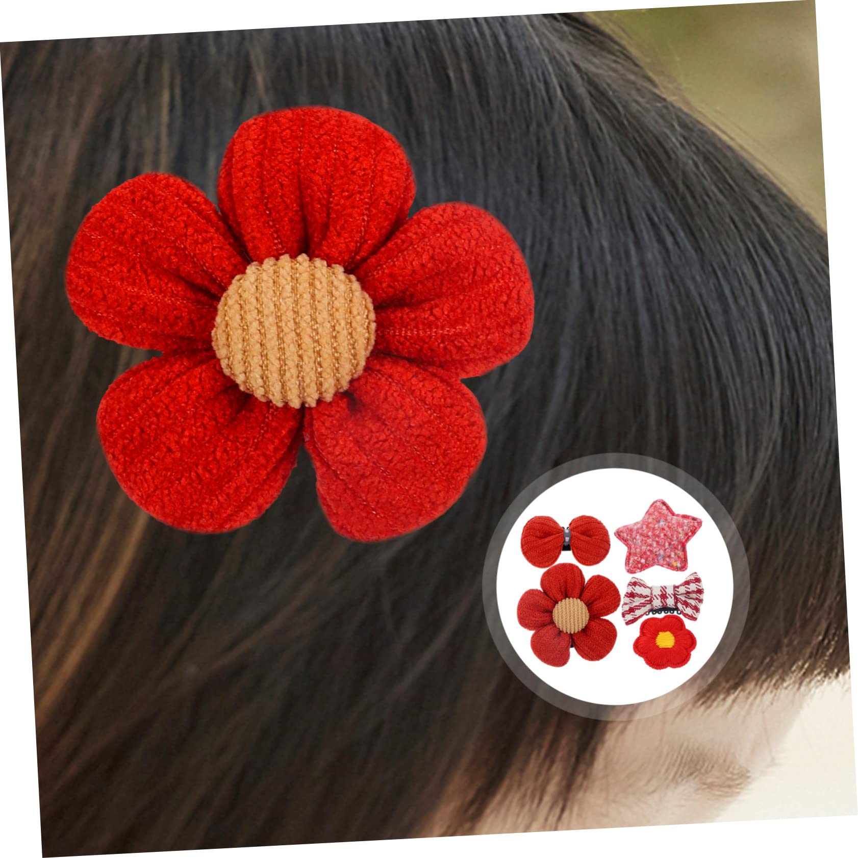 Red And Royal Blue Anant Flower Set Of Hair – Soyara