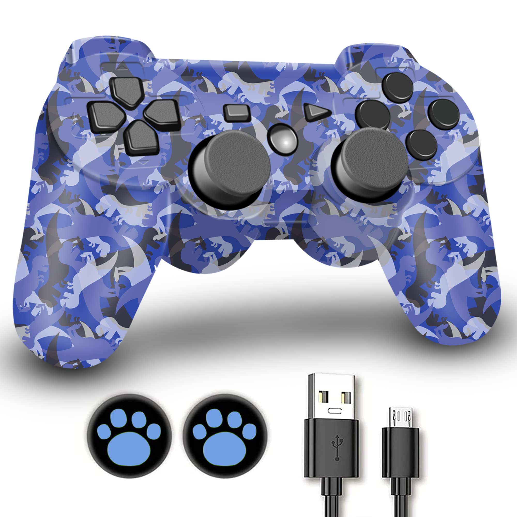 Buy PS-3 Controller Wireless Compatible with Play-Station 3, PS-3 Remote with Upgraded Joy stick ...