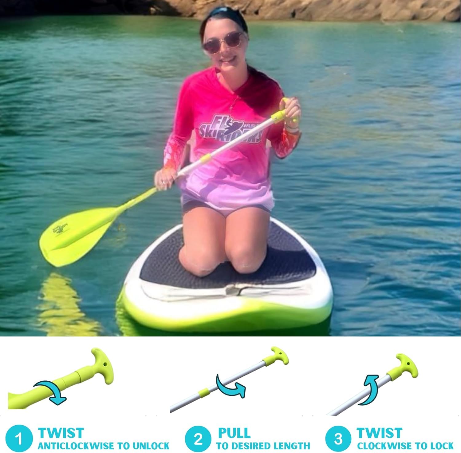 SandShark Premium Telescoping Emergency Boat Paddle-Lightweight Boat ...