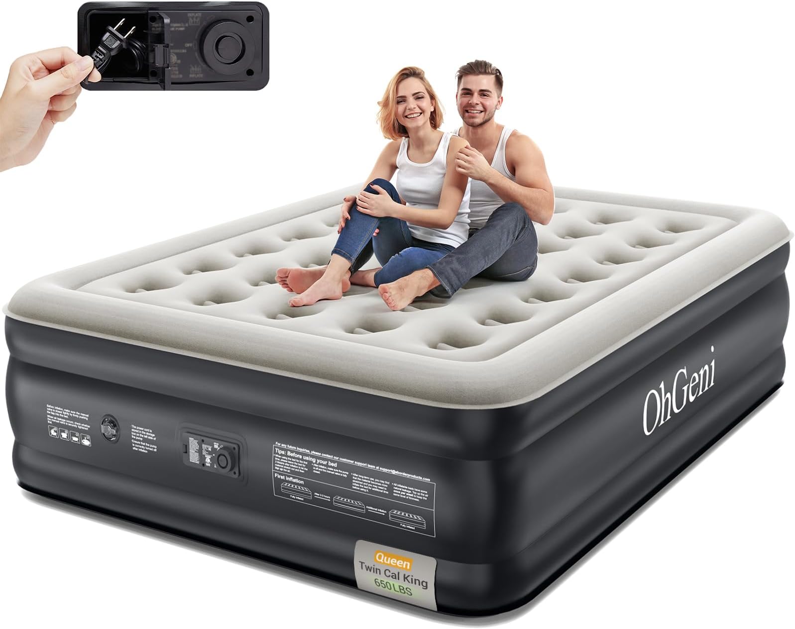 Amazon.com: Intex 64447ED Dura-Beam Deluxe Ultra Plush Air Mattress ...