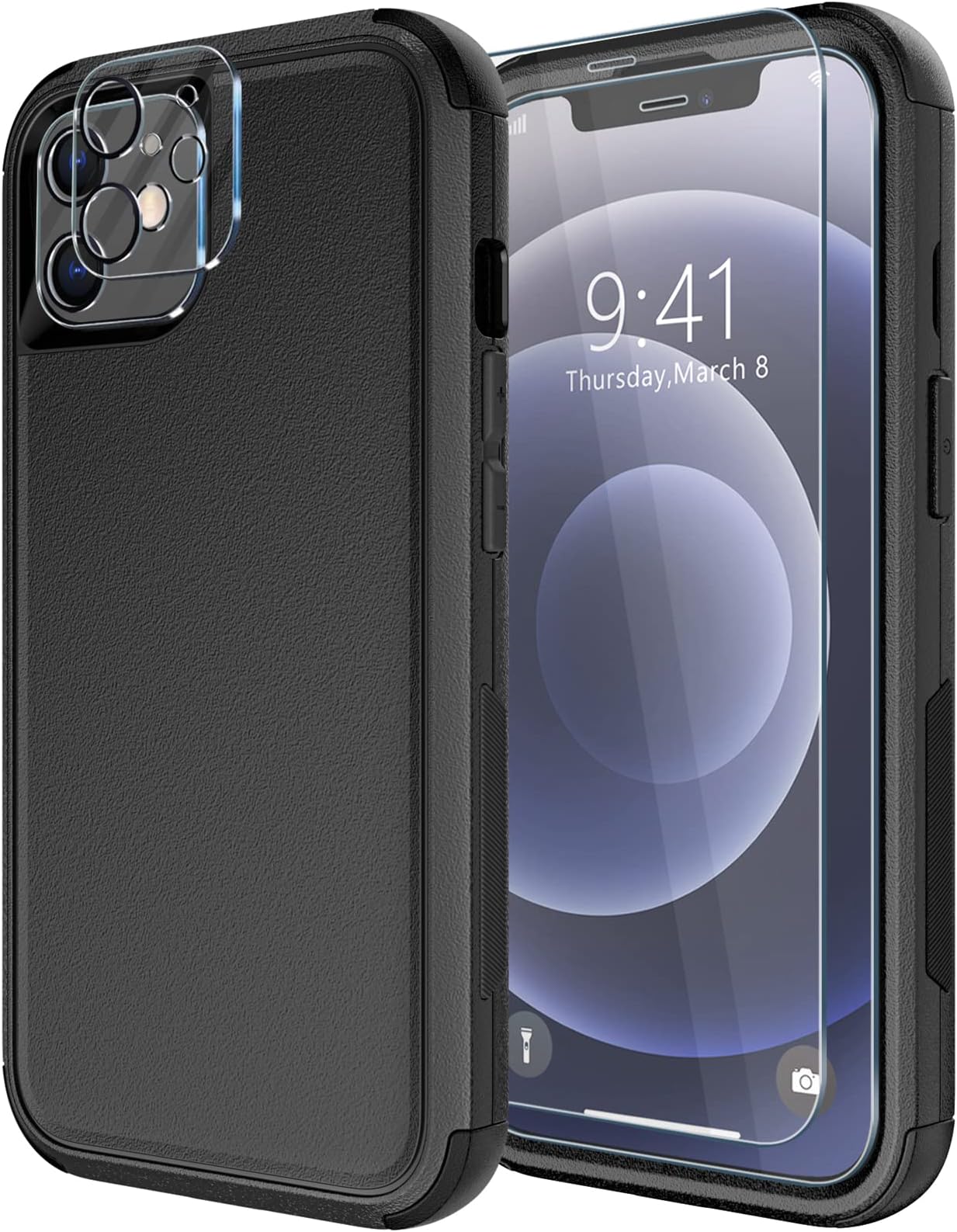 Amazon.com: Lanhiem Metal Case for iPhone 12, iPhone 12 Pro, Heavy Duty ...