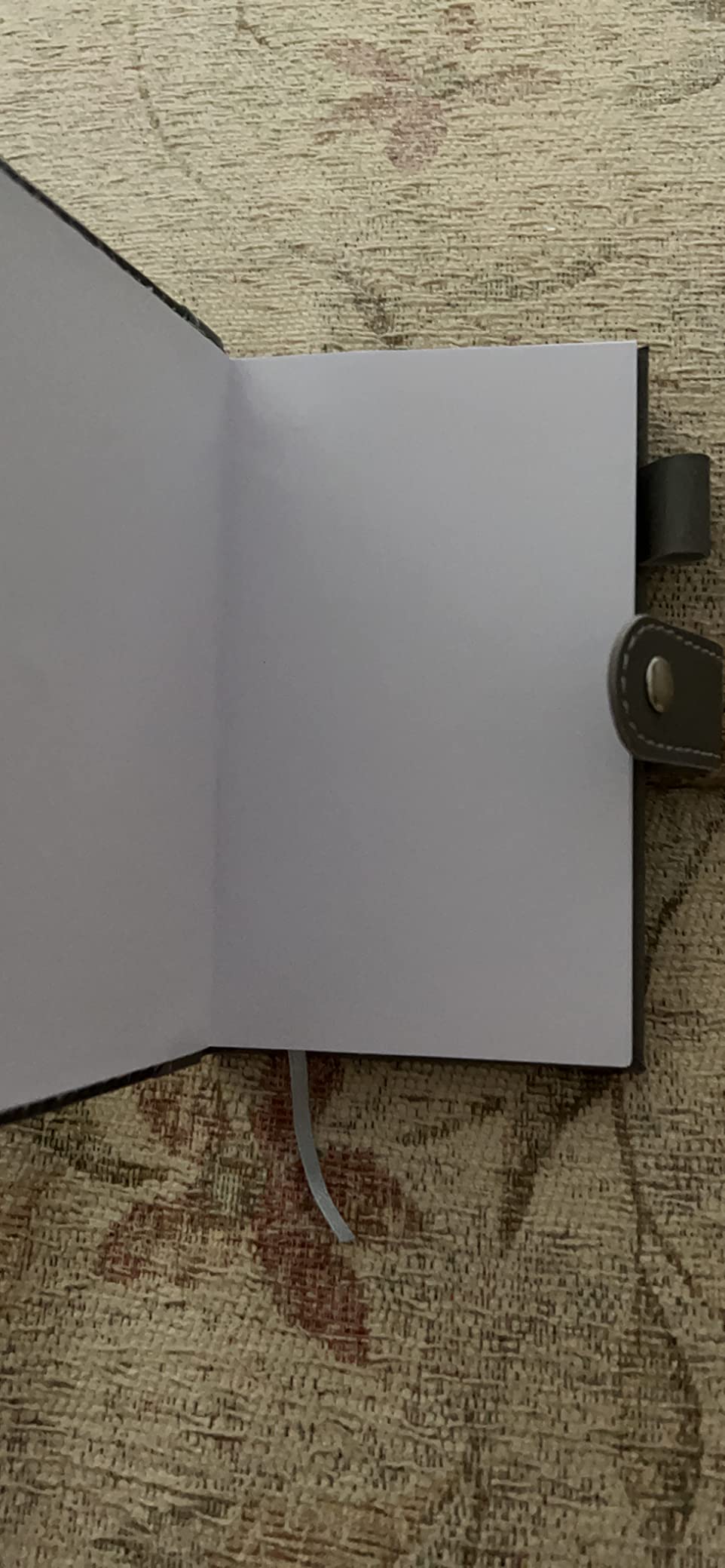 Slim Faux Leather Pocket Closing Notebook with Pen - Grey, Size 155mm x ...