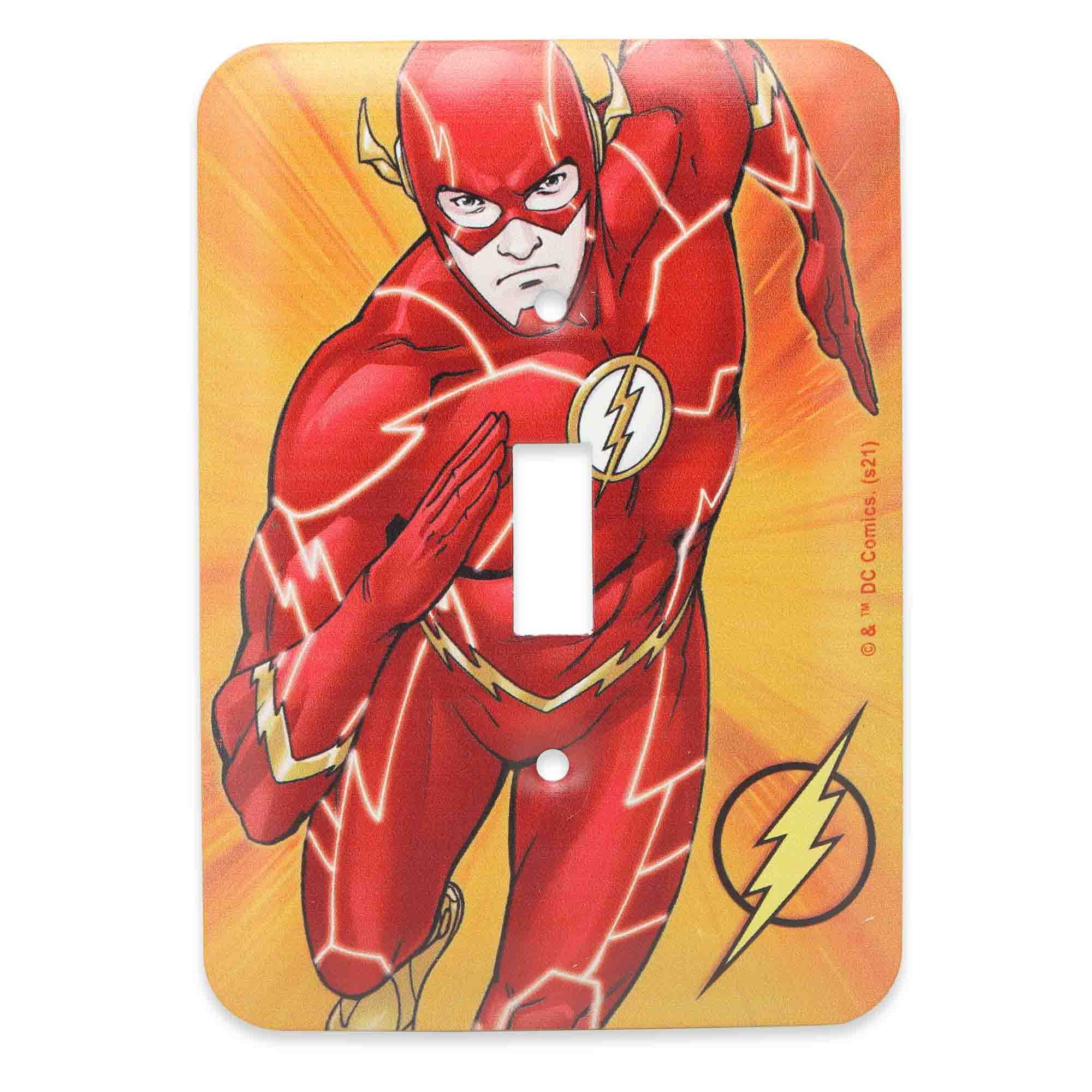 DC Comics The Flash Metal Light Switch Plate - The Flash Switch Plate ...