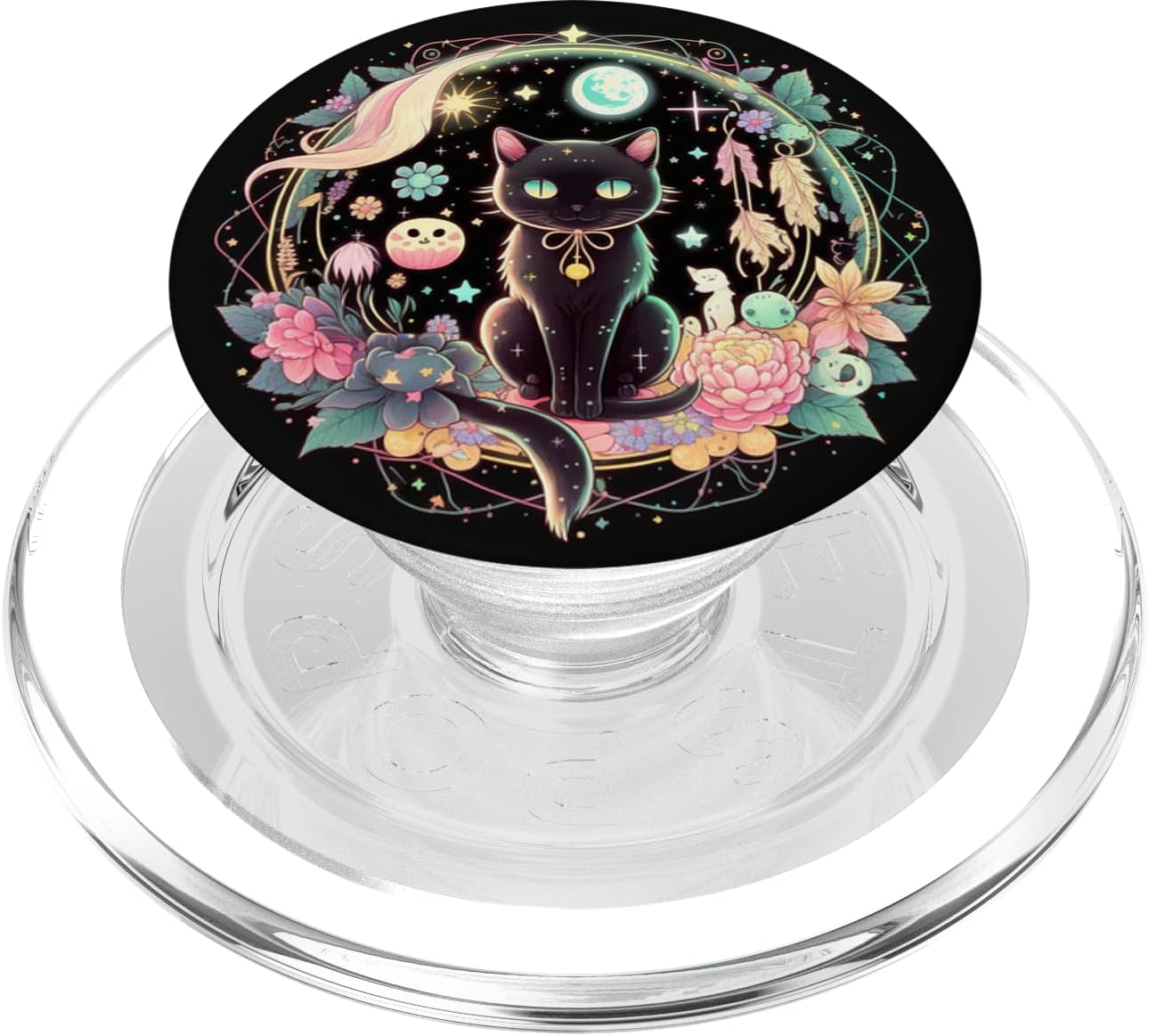 Amazon.com: Cute Cat Holding Coffee: Cat PopSockets PopGrip for MagSafe ...