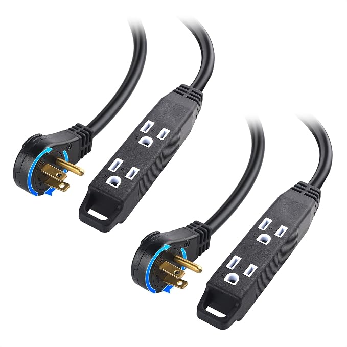 Amazon.com: [ETL Listed] Cable Matters 2-Pack 3-Outlet Short Power ...