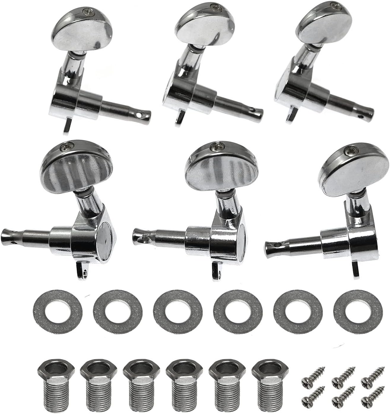 Amazon.com: 3L3R Guitar Tuner Pegs RLECS 6pcs Guitar Sealed Fan-shaped ...